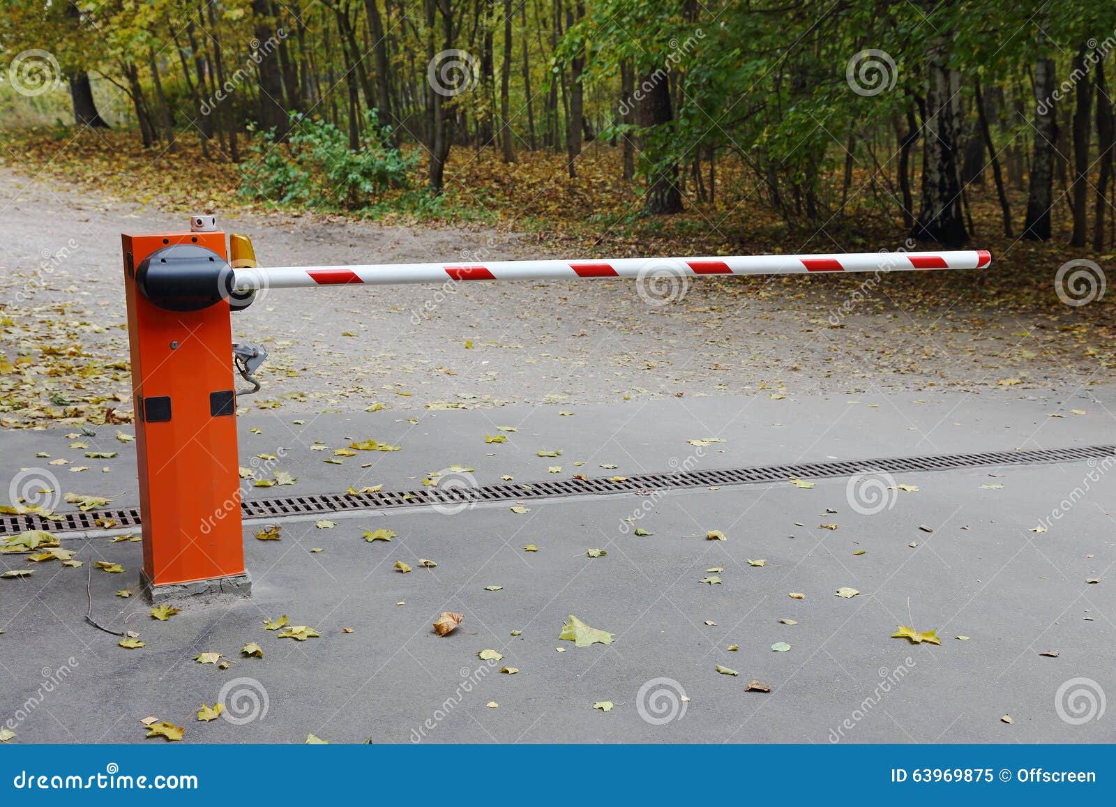 Road closed with a barrier stock image. Image of security - 63969875