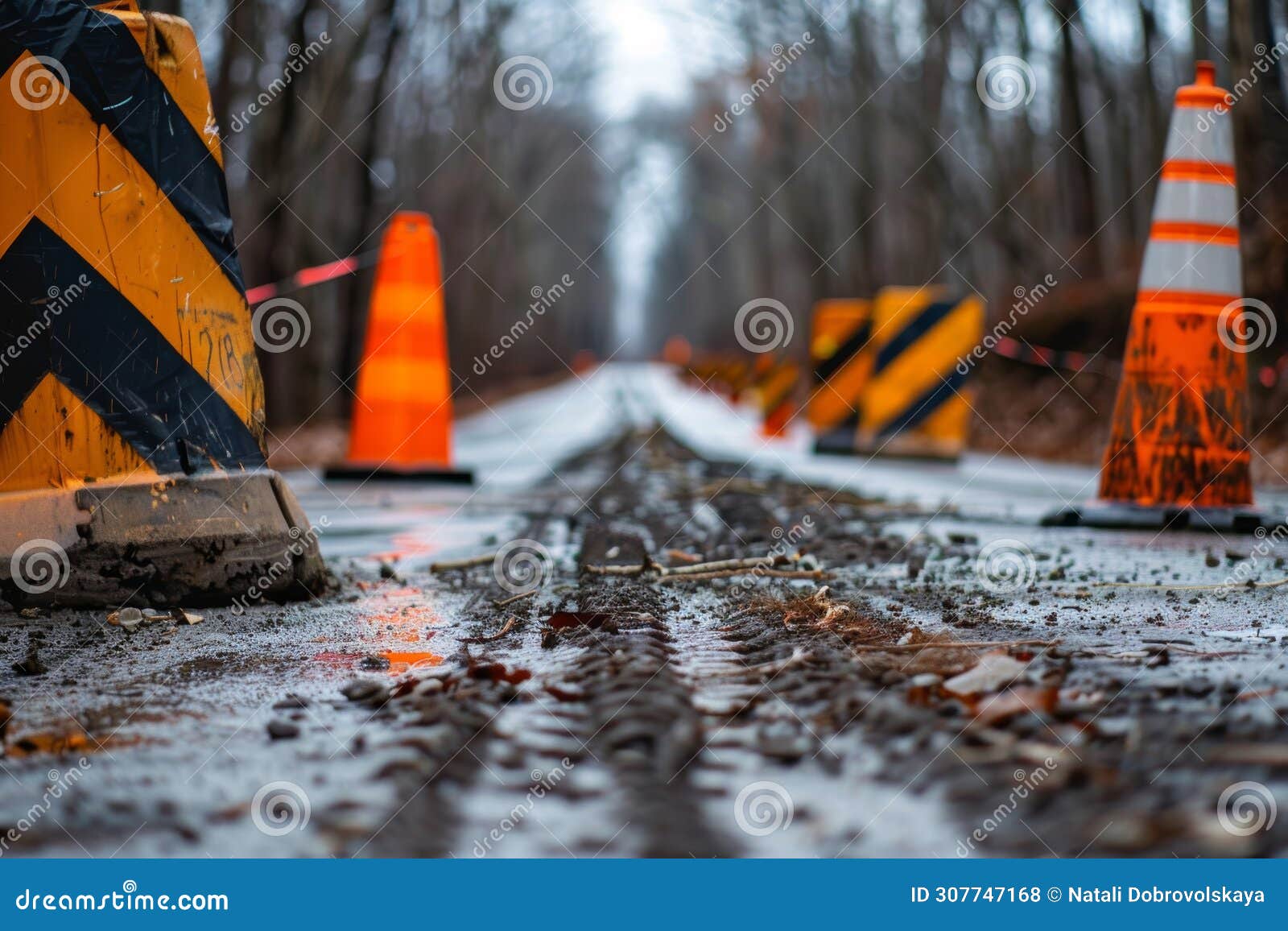 Road Closed ,caution for Drivers Stock Photo - Image of caution, route ...
