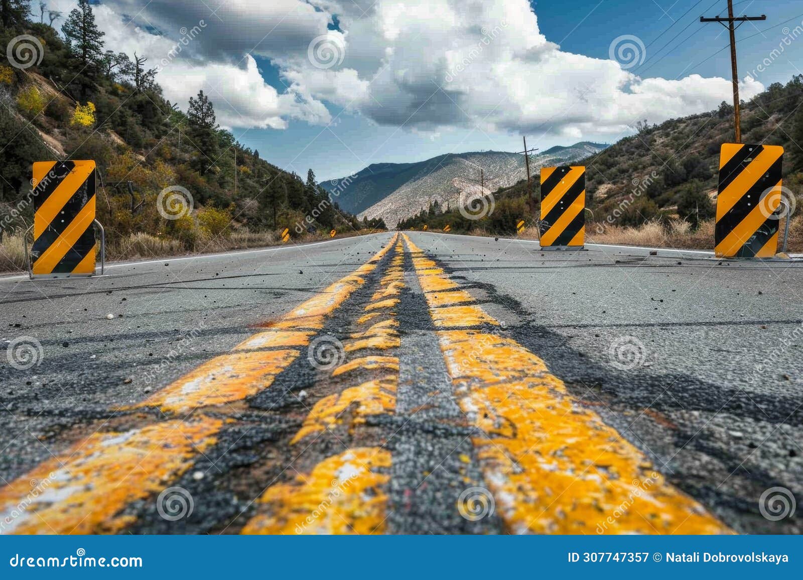 Road Closed ,caution for Drivers Stock Image - Image of detour ...