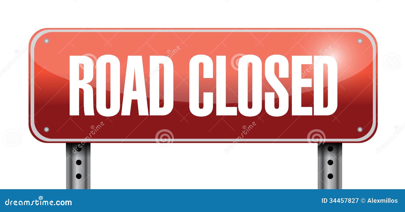 Road Closed Road Sign Illustrations Design Stock Illustration ...