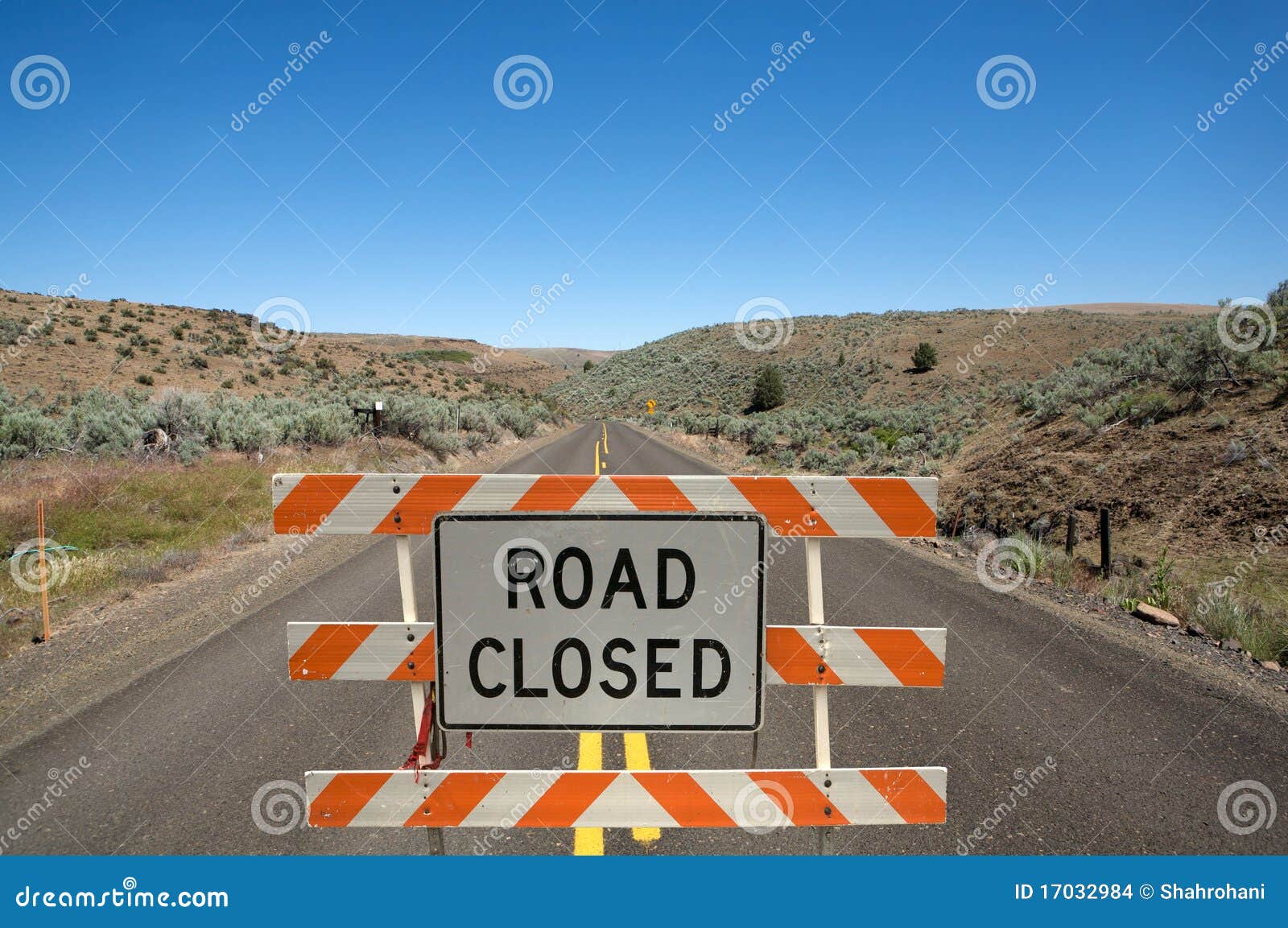 Road closed sign stock photo. Image of closed, strip - 17032984