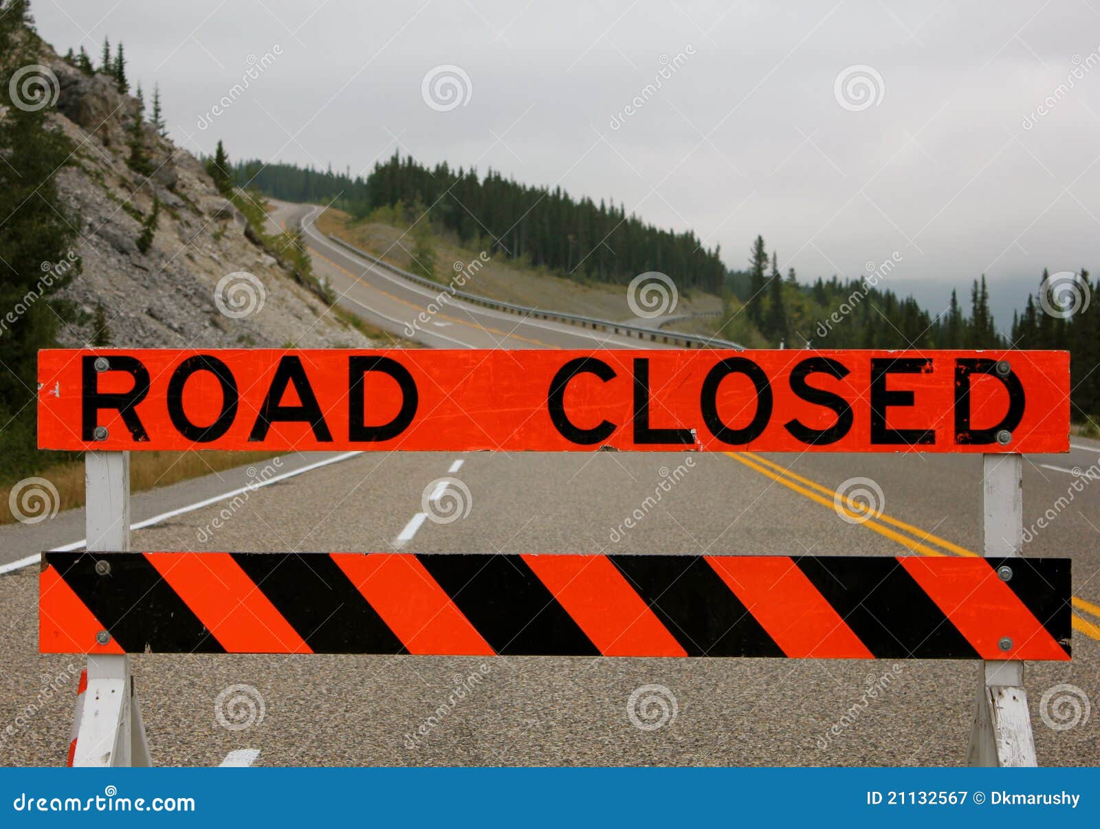 Road Closed Sign stock image. Image of road, stop, close - 21132567