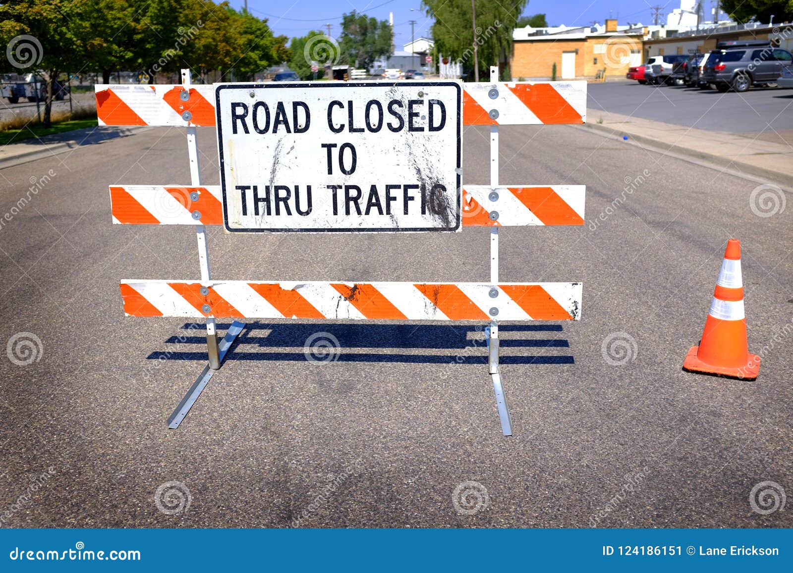 Road Closed Sign for Construction Safety Warning Stock Image - Image of ...