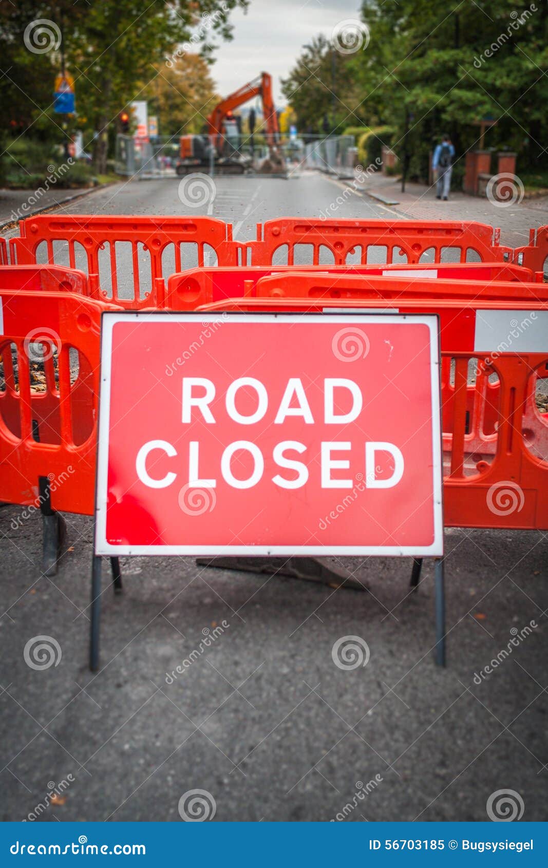 Road closed sign stock image. Image of street, outdoors - 56703185