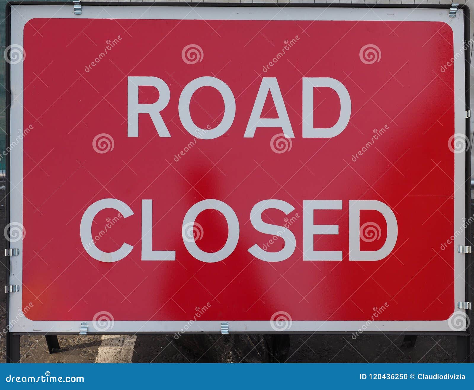 Road closed sign stock photo. Image of traffic, roadworks - 120436250
