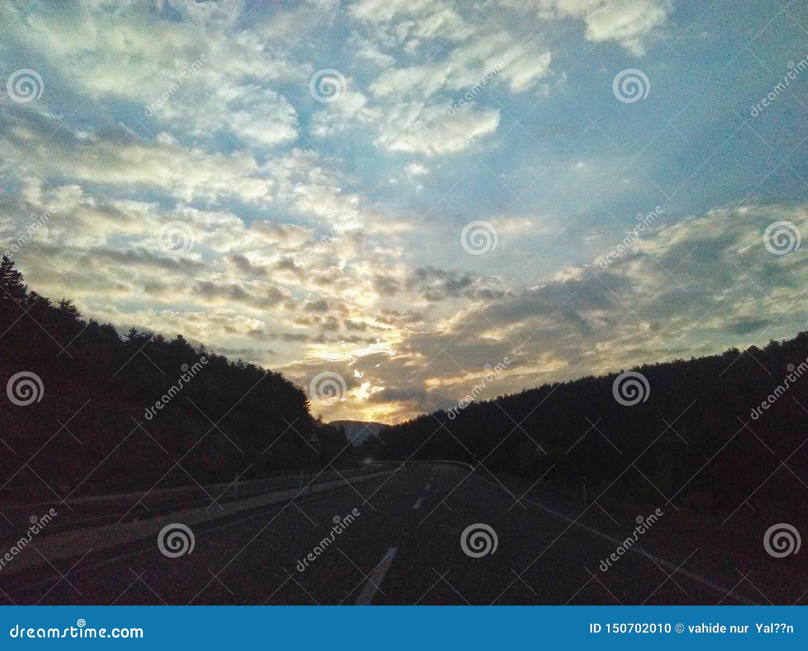 Road of cloud stock photo. Image of cloud, road, sunset - 150702010