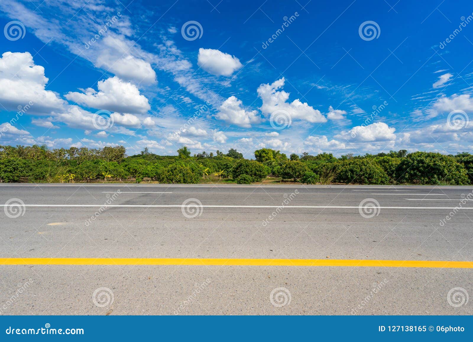 Road with cloud stock image. Image of scenery, countryside - 127138165