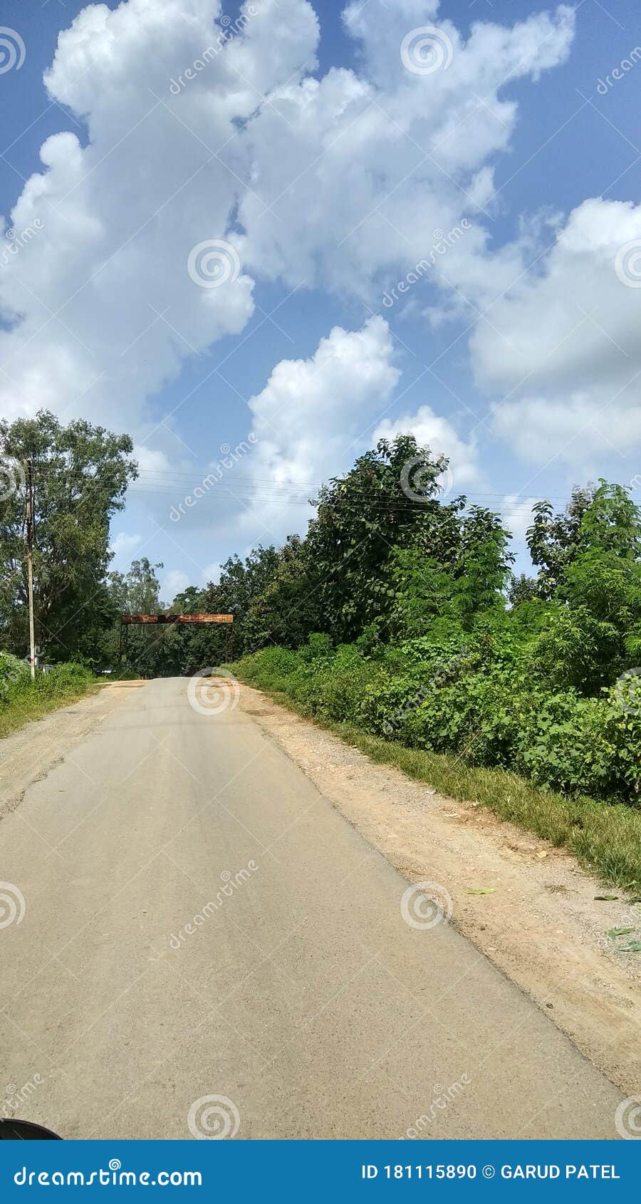 Road and Clouds during Monsoon Green Scene Stock Photo - Image of green ...