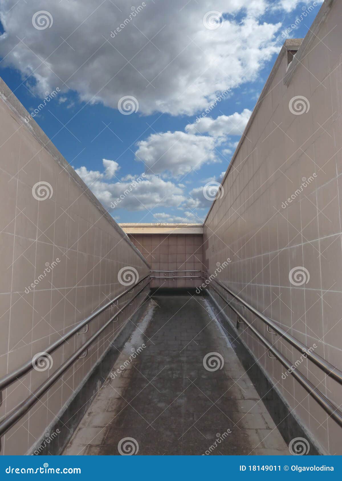 The Road into the Clouds. the Path To Perfect. Stock Image - Image of ...