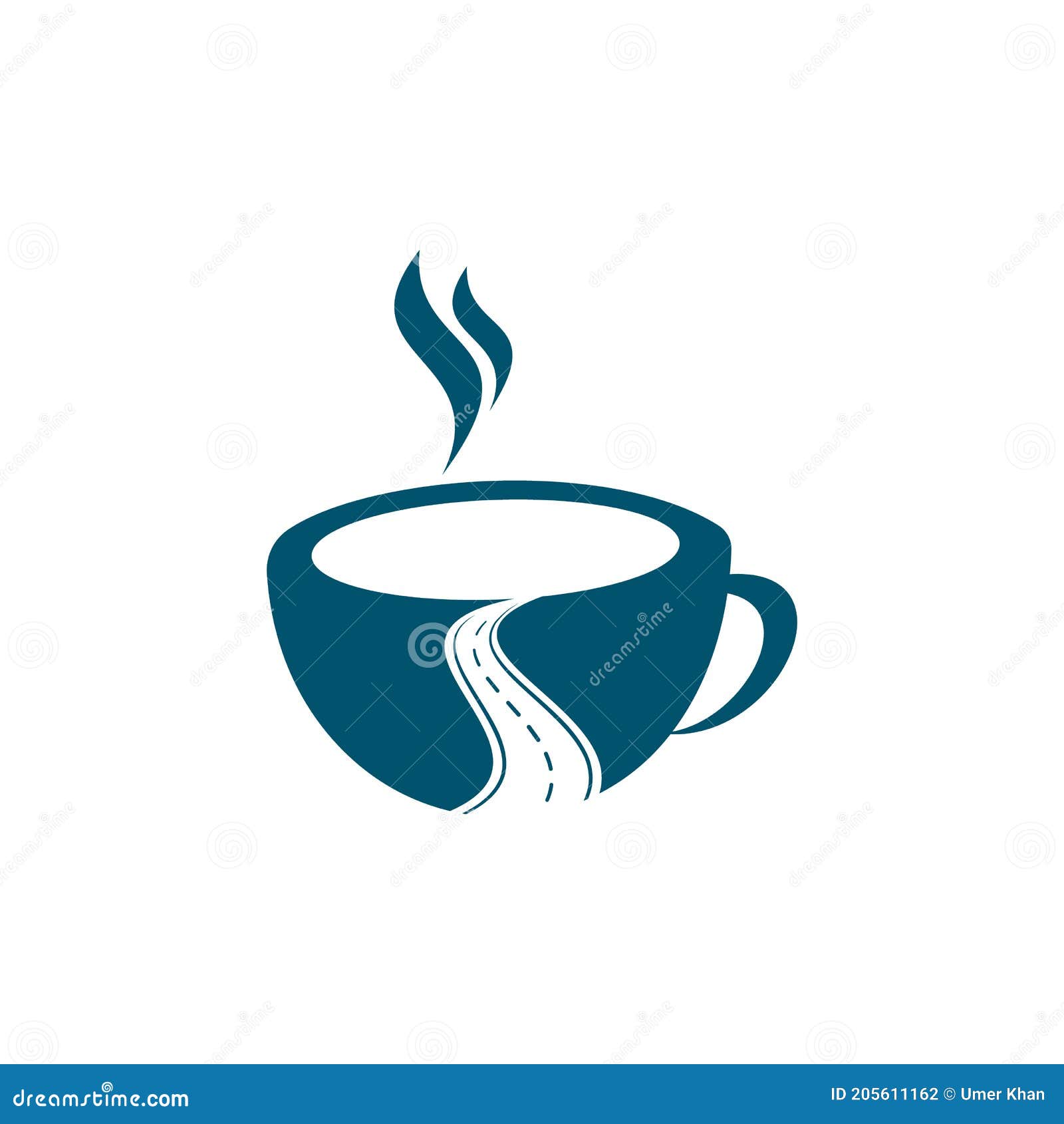 Road Coffee Logo Design Vector . Stock Vector - Illustration of ...