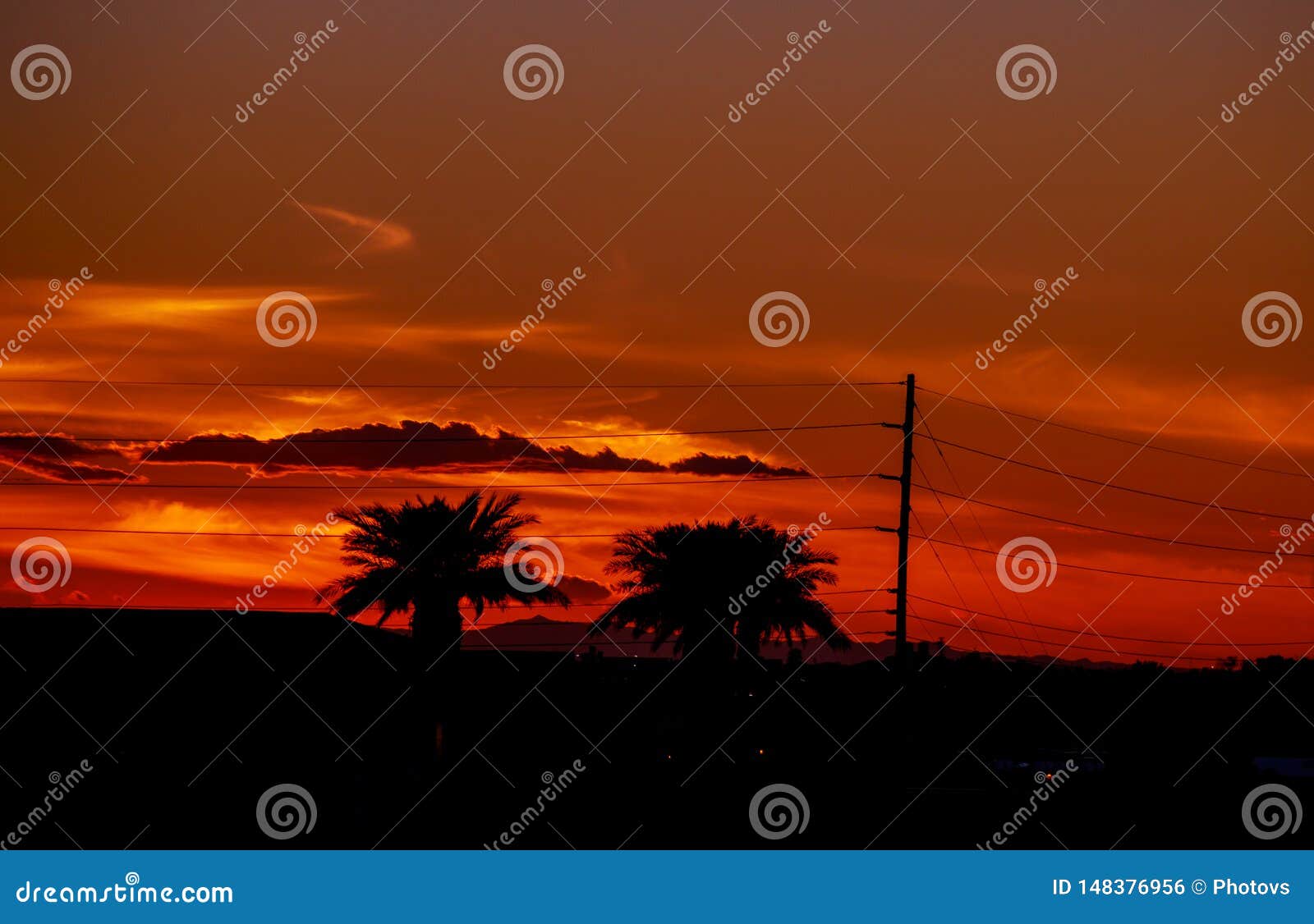 A Road in a Colorful Sunset in Texas Stock Photo - Image of clouds ...