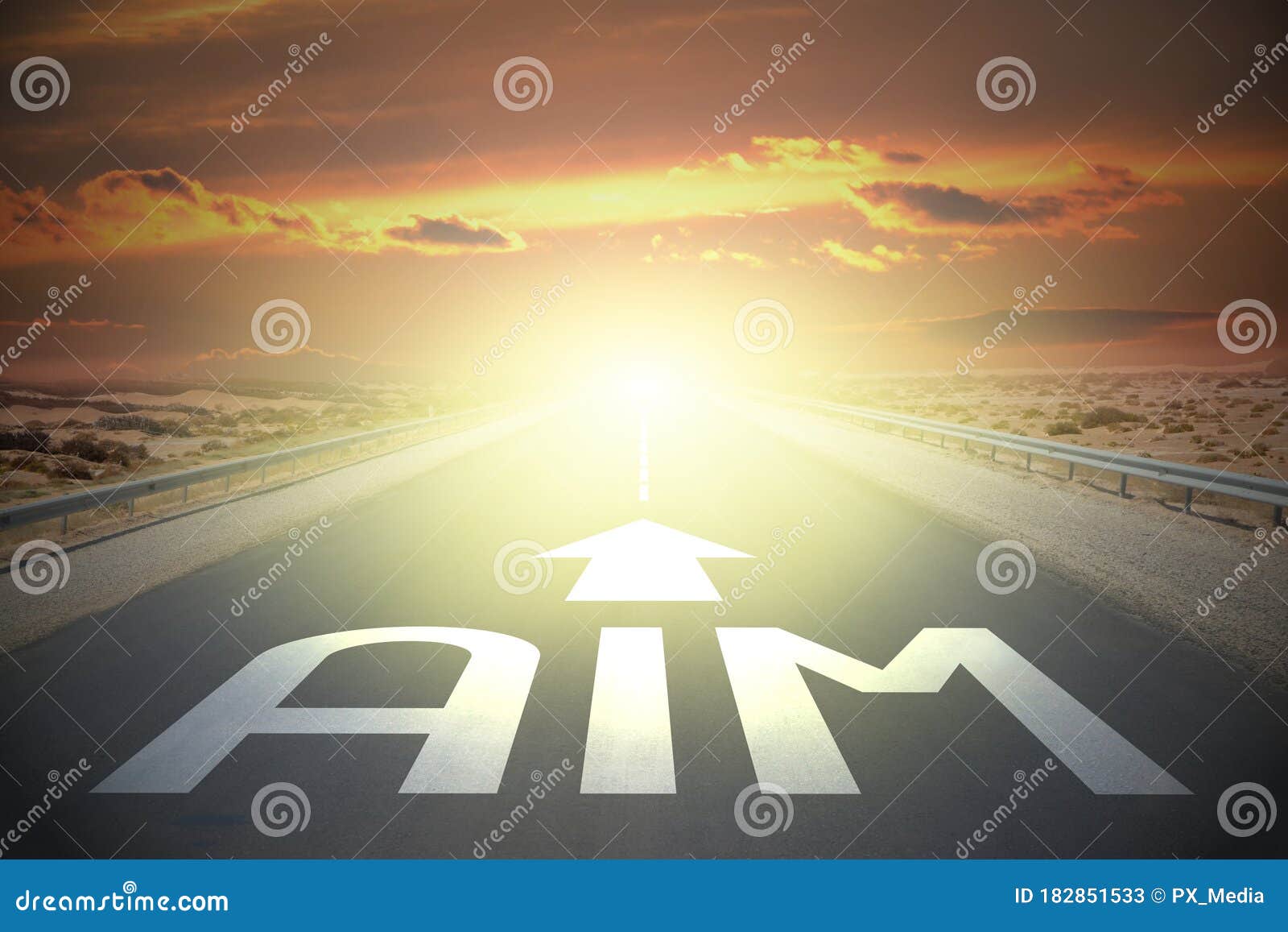 Highway/ Road Concept - Aim Stock Image - Image of motivation, road ...