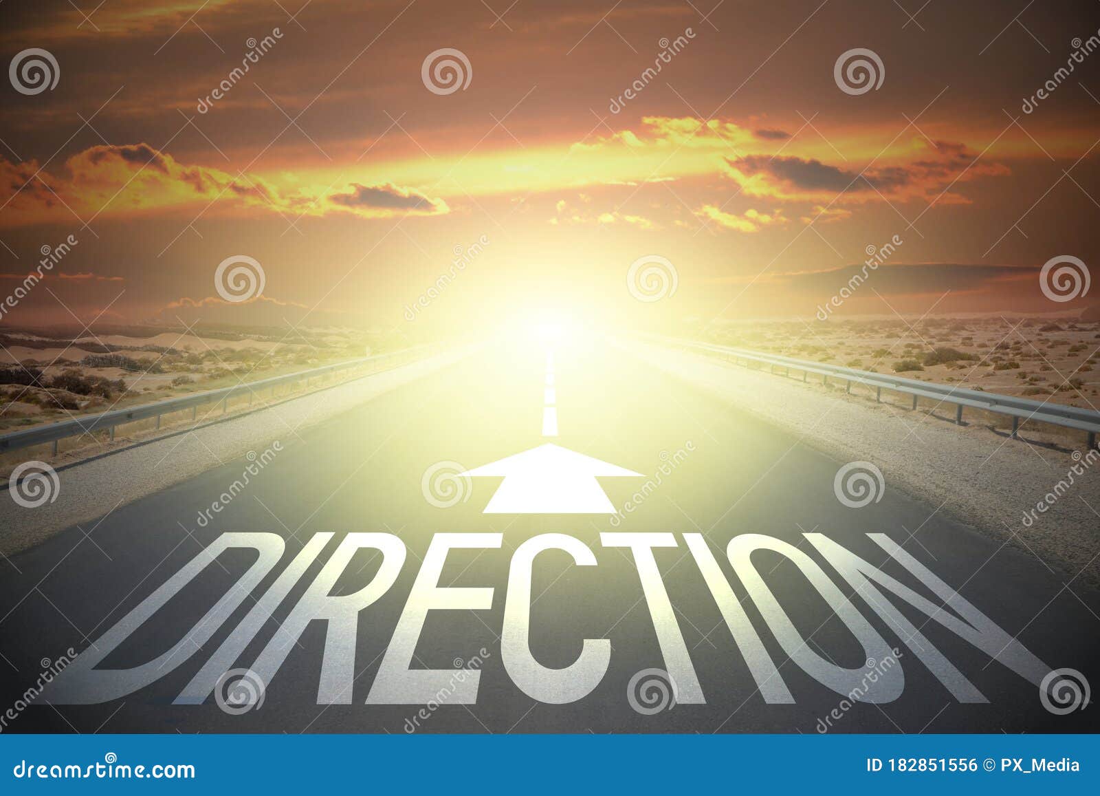 Highway/ Road Concept - Direction Stock Photo - Image of motorway ...