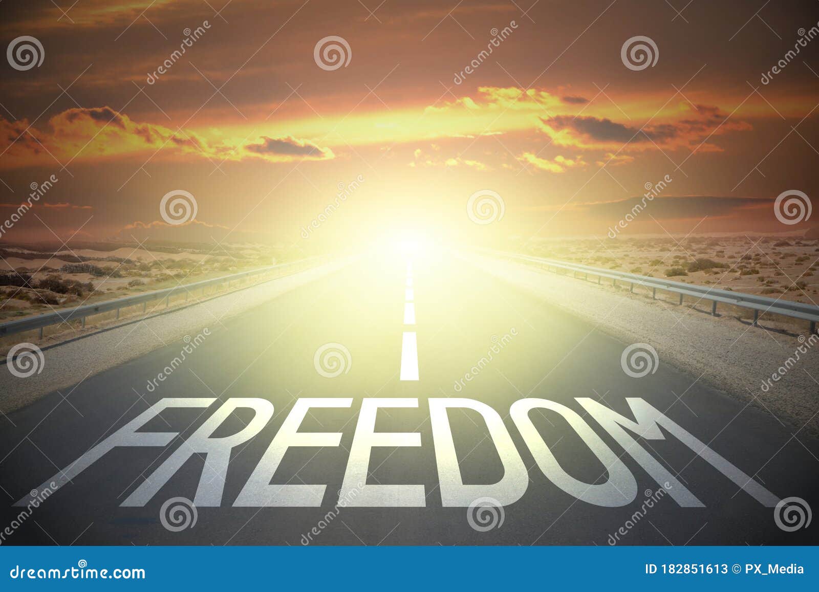 Highway/ Road Concept - Freedom Stock Image - Image of straight ...