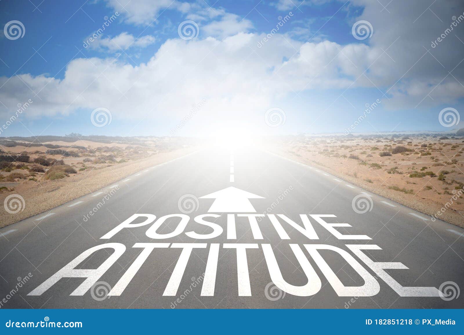 Highway/ Road Concept - Positive Attitude Stock Photo - Image of ...
