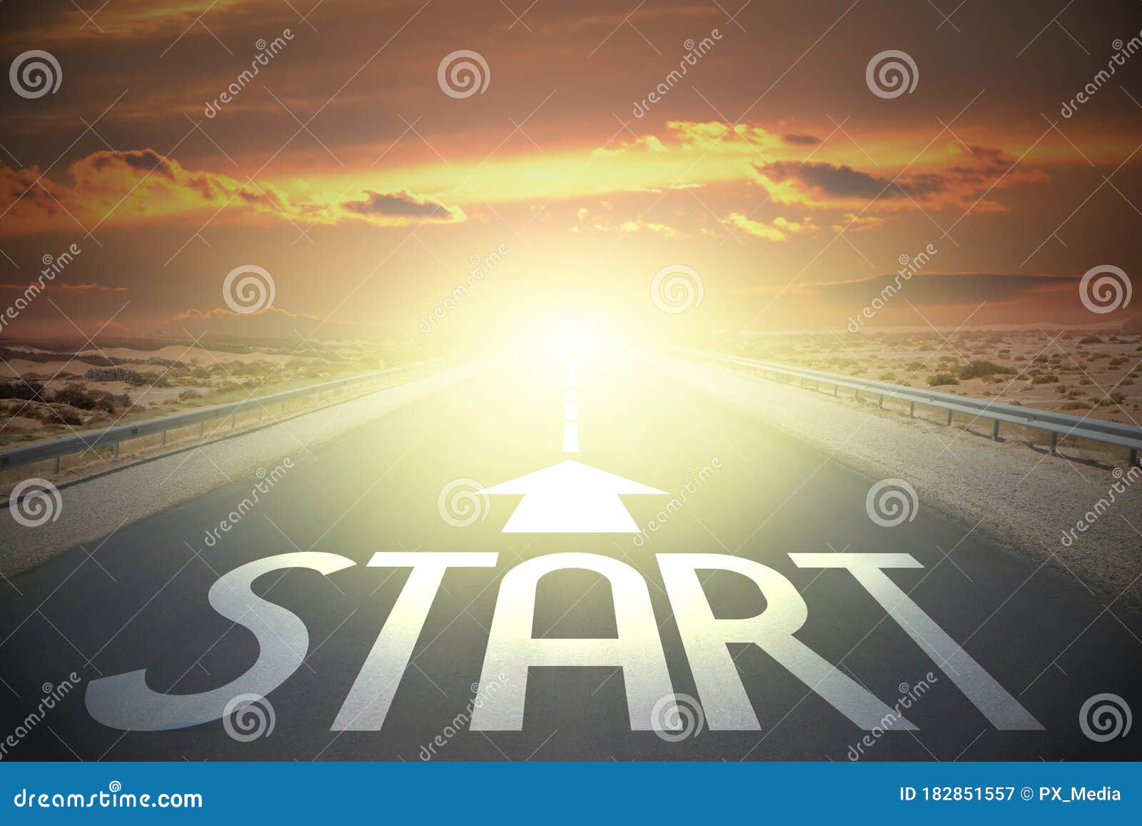 Highway/ Road Concept - Start Stock Image - Image of start, direction ...