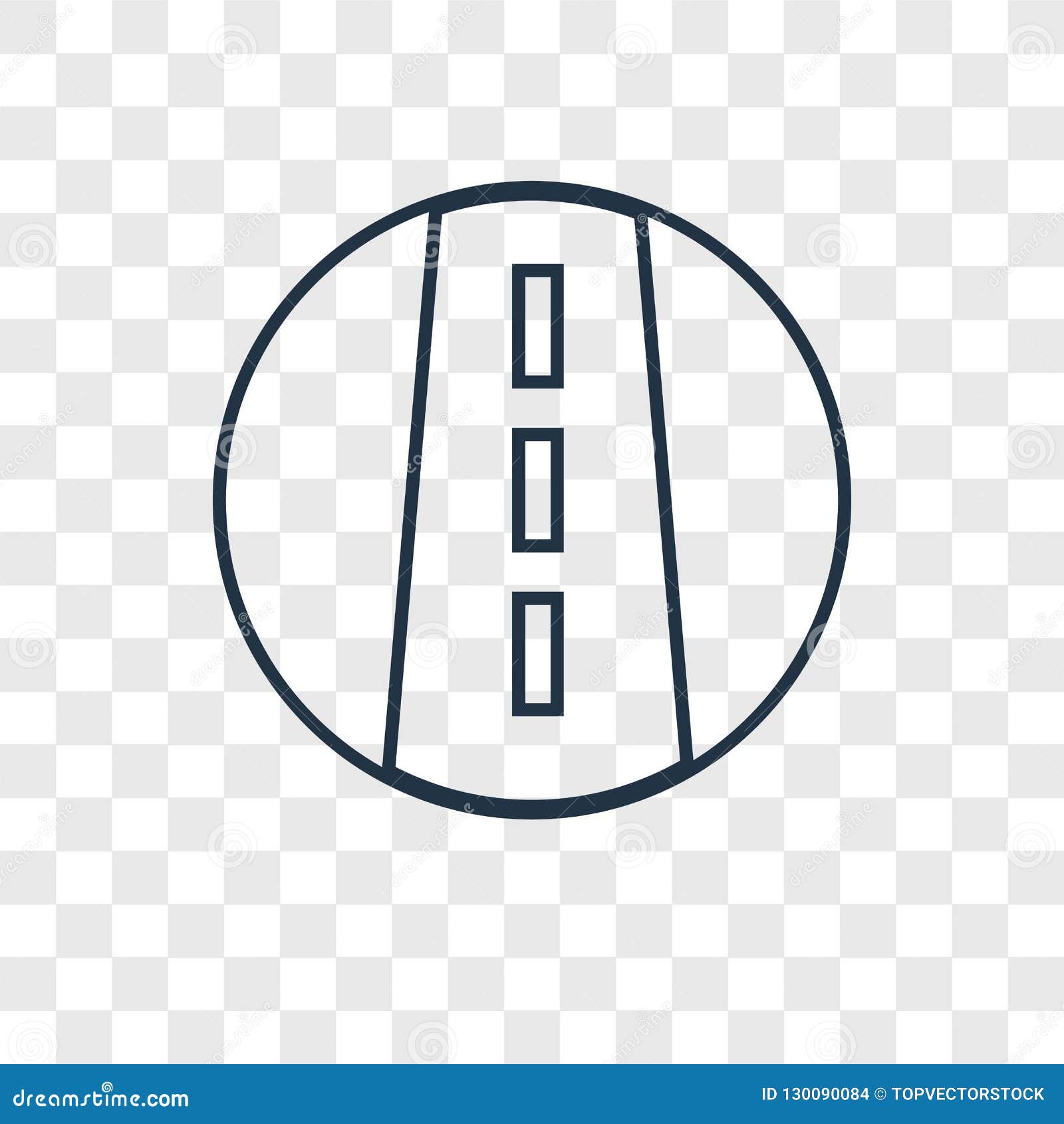 Road Concept Vector Linear Icon Isolated on Transparent Background ...