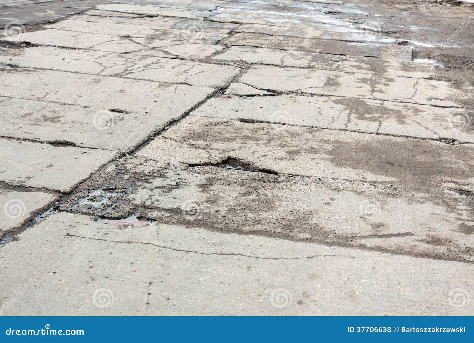 Road of concrete slabs stock photo. Image of pavement - 37706638