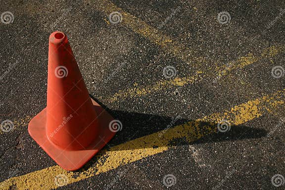 Road Cone on Pavement stock image. Image of road, crew - 1441093
