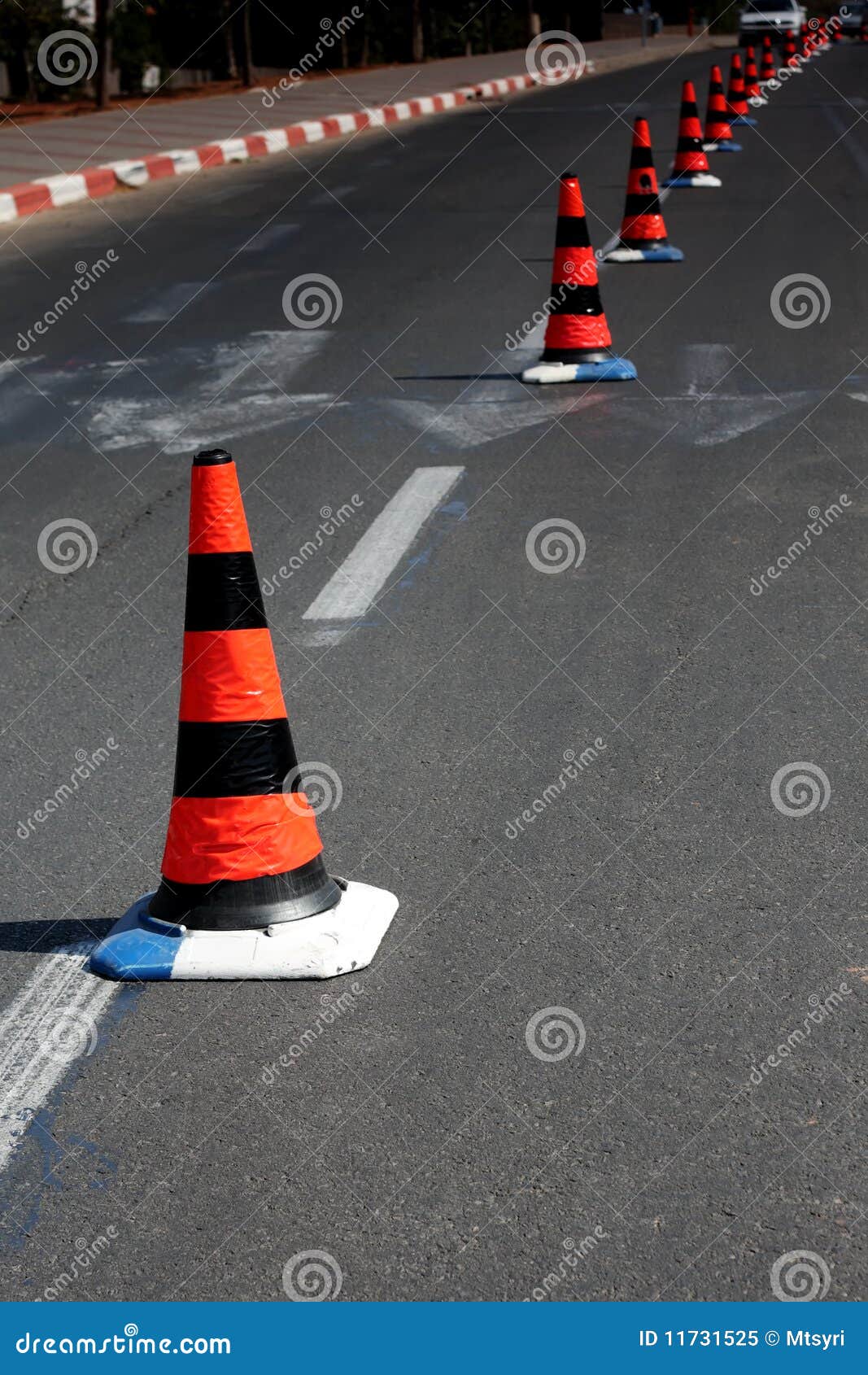 Road cones stock image. Image of stripe, orange, attention - 11731525