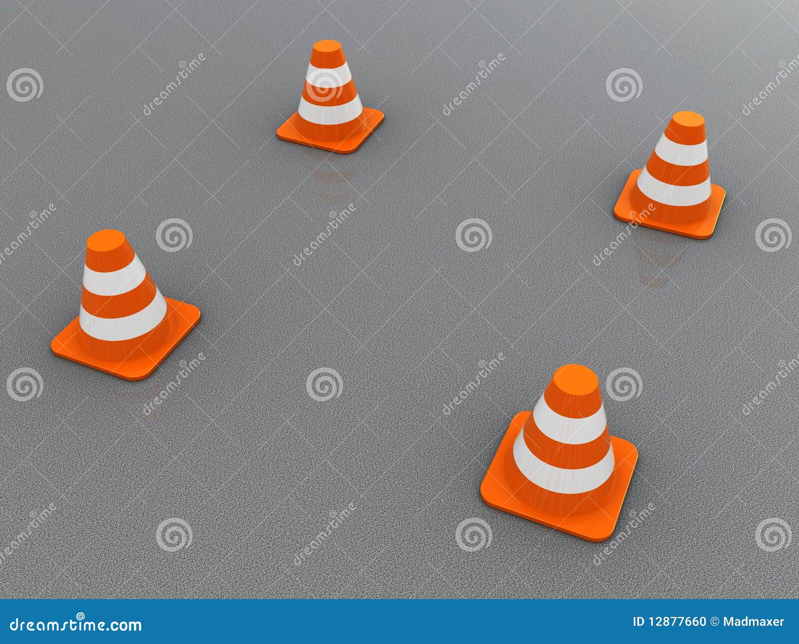 Road cones stock illustration. Illustration of street - 12877660