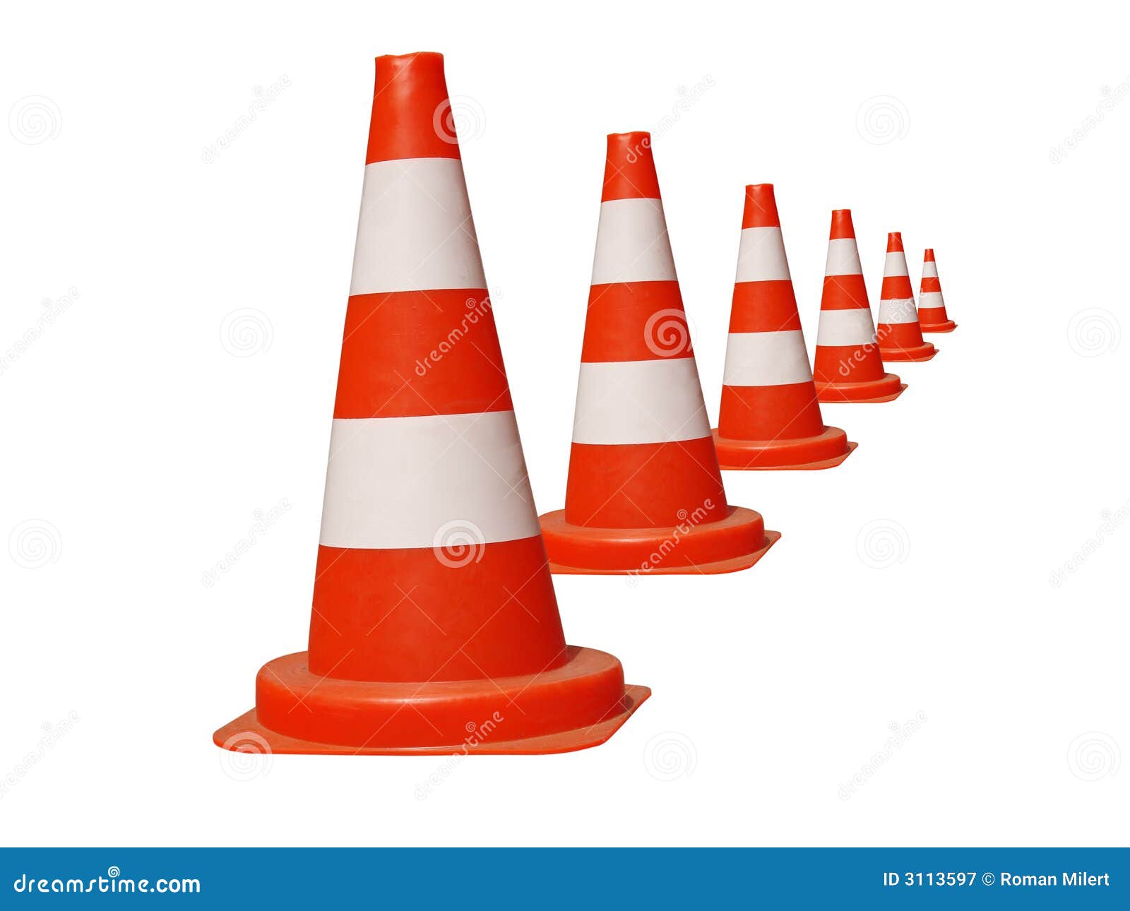 Road cones stock image. Image of industrial, marking, object - 3113597