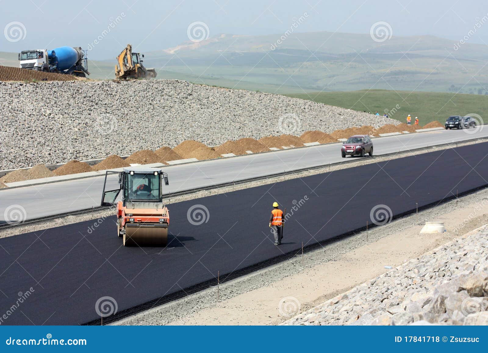 Road Construction stock photo. Image of worker, construction - 17841718
