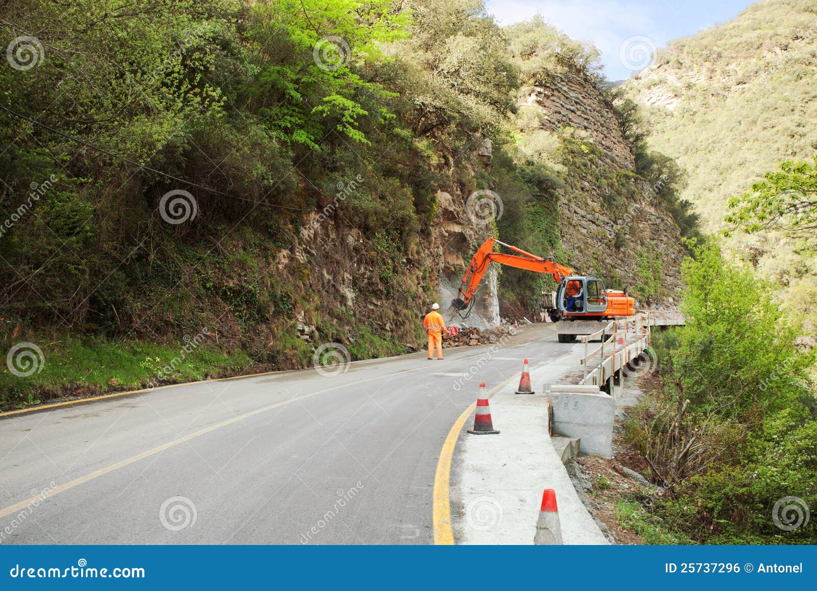 Road construction. stock photo. Image of service, power - 25737296