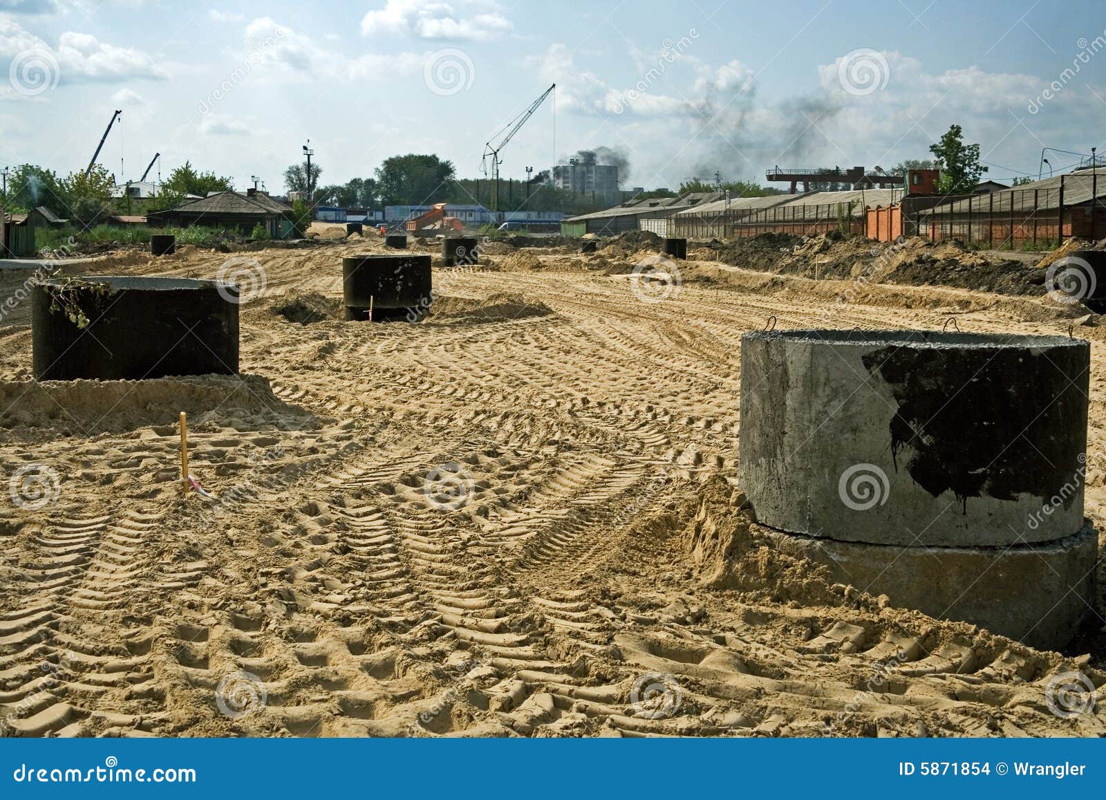 Road construction. stock photo. Image of highway, activity - 5871854