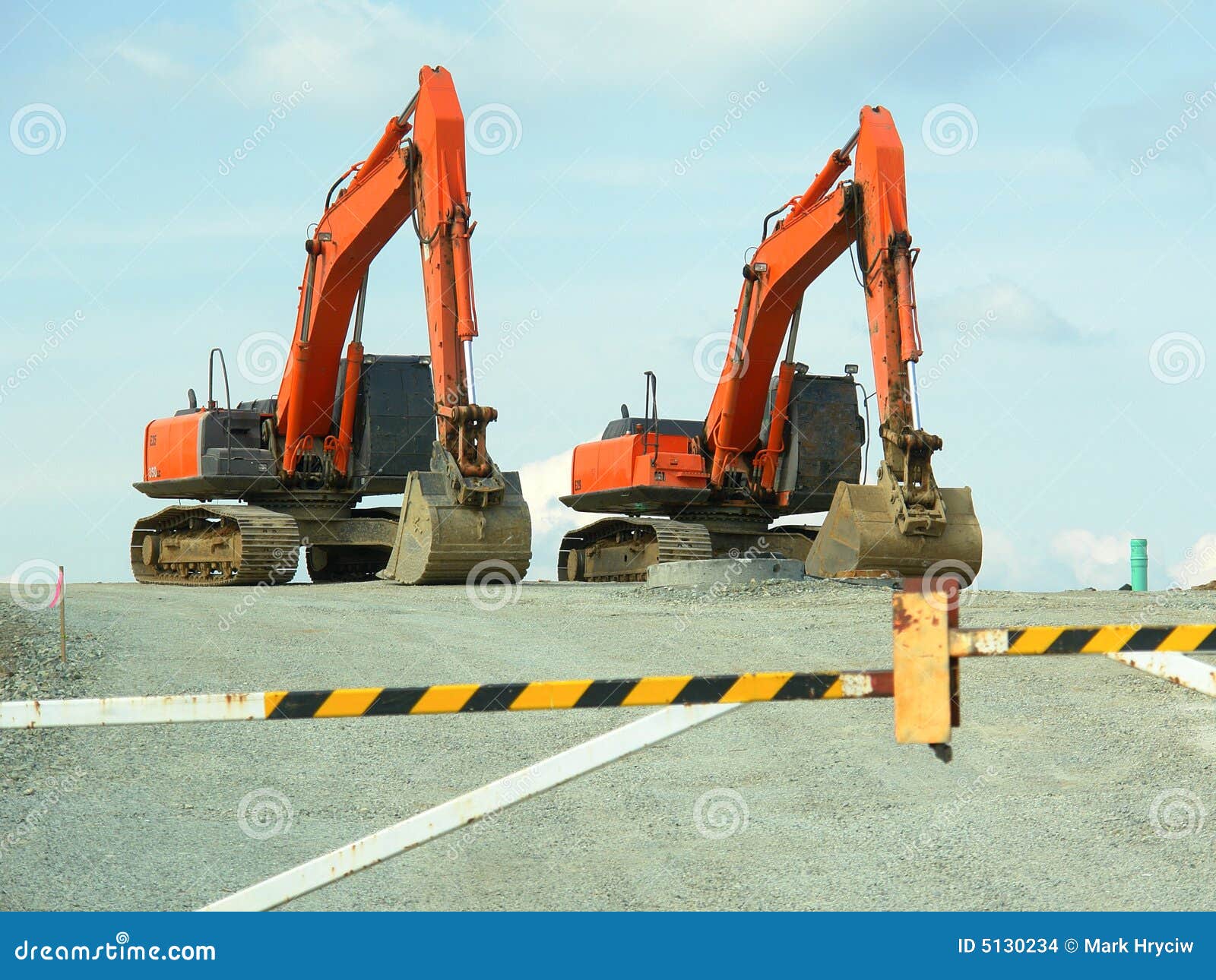 Road Construction Backhoes stock photo. Image of digging - 5130234