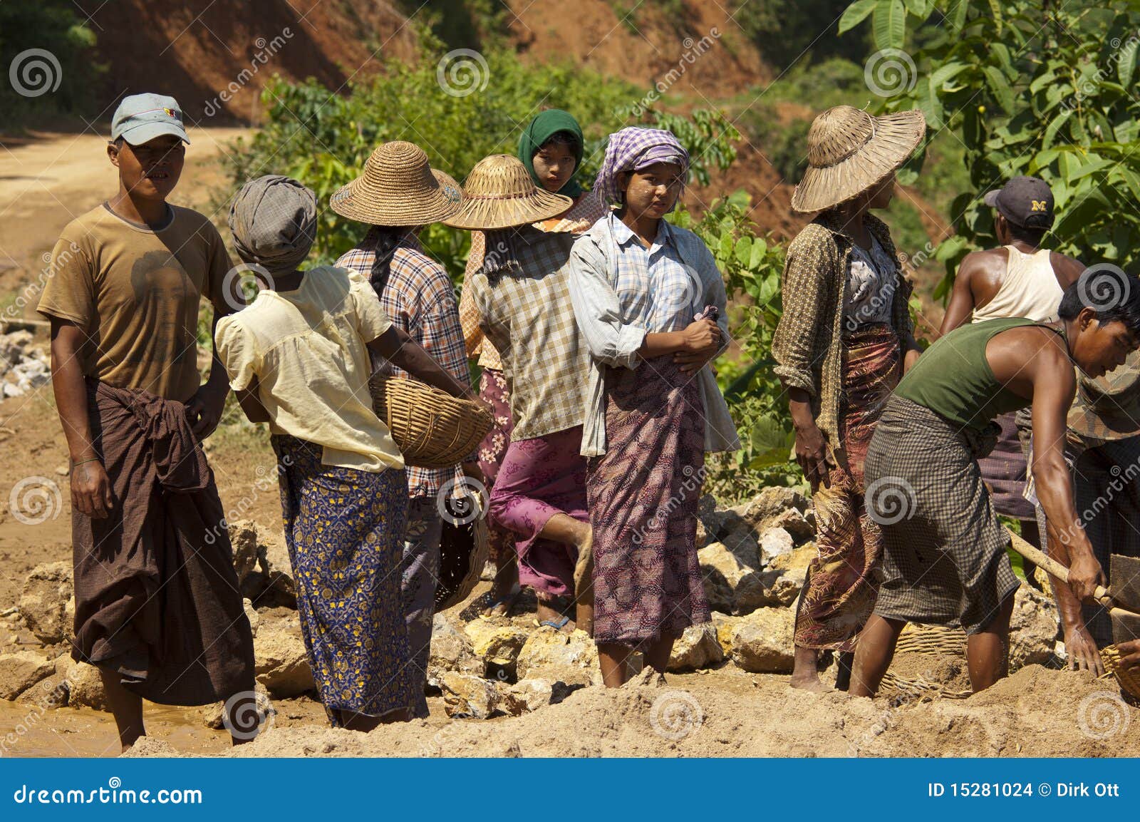 ROAD CONSTRUCTION in BURMA ( MYANMAR ). Editorial Stock Image - Image ...