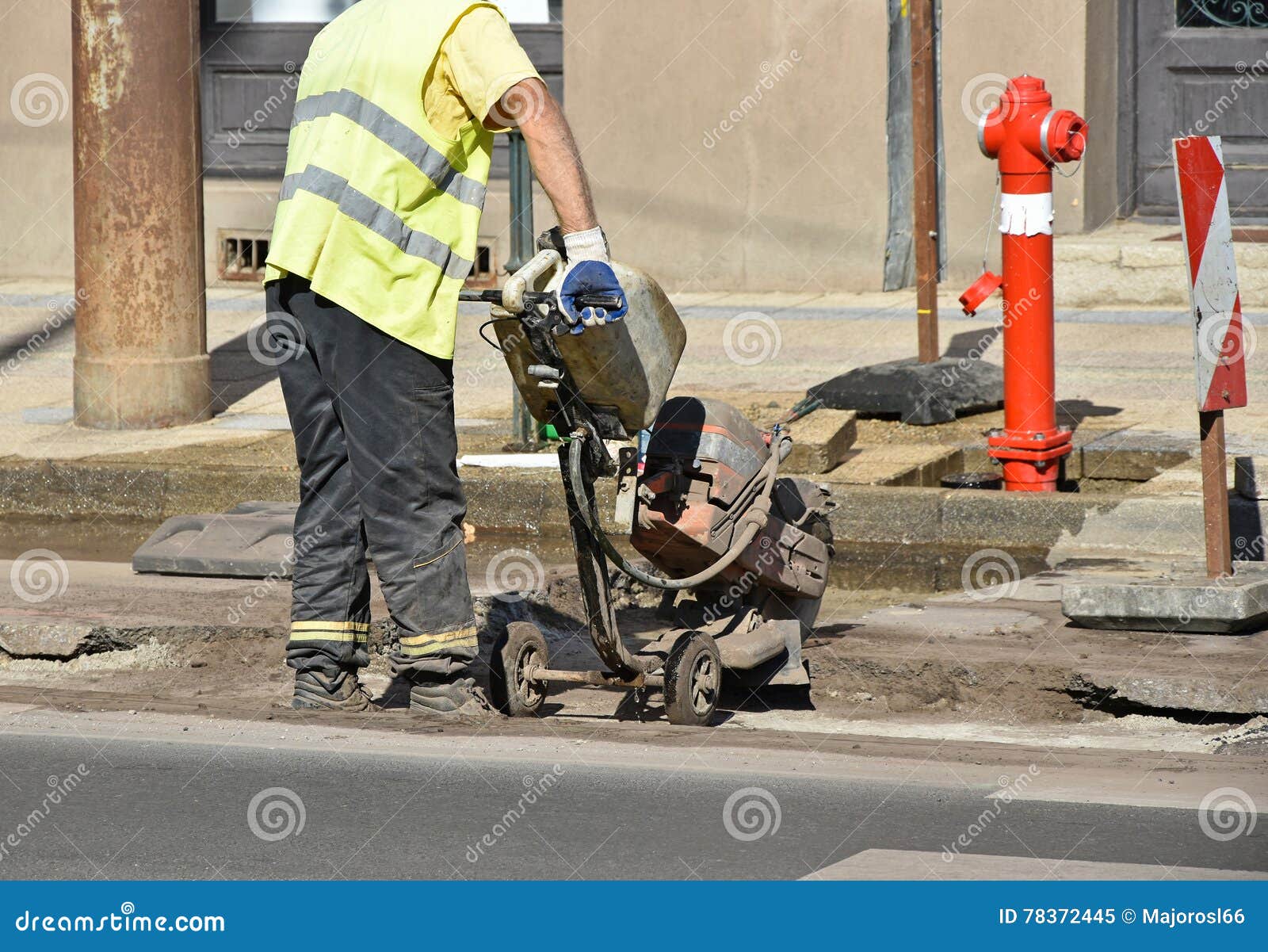 Road Construction in the City Stock Image - Image of machinery ...