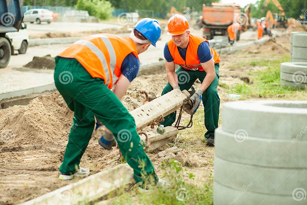 Road Construction in the City Stock Image - Image of builder ...