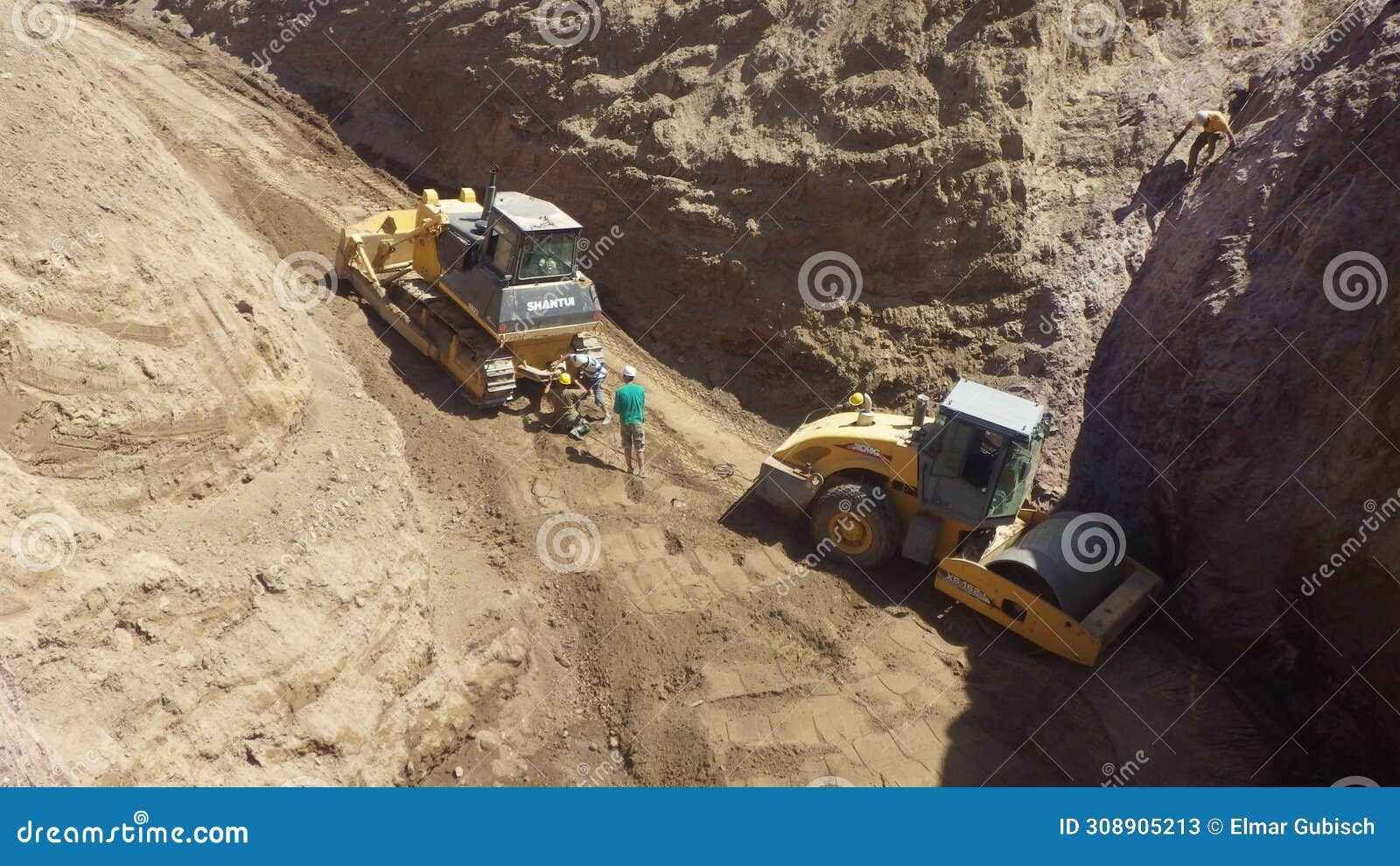 Road Construction in Civil Engineering Stock Image - Image of ...