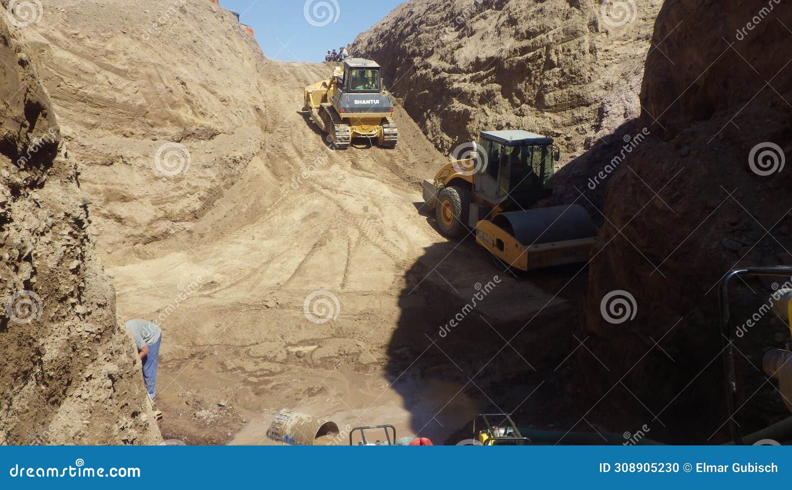 Road Construction in Civil Engineering Editorial Image - Image of ...