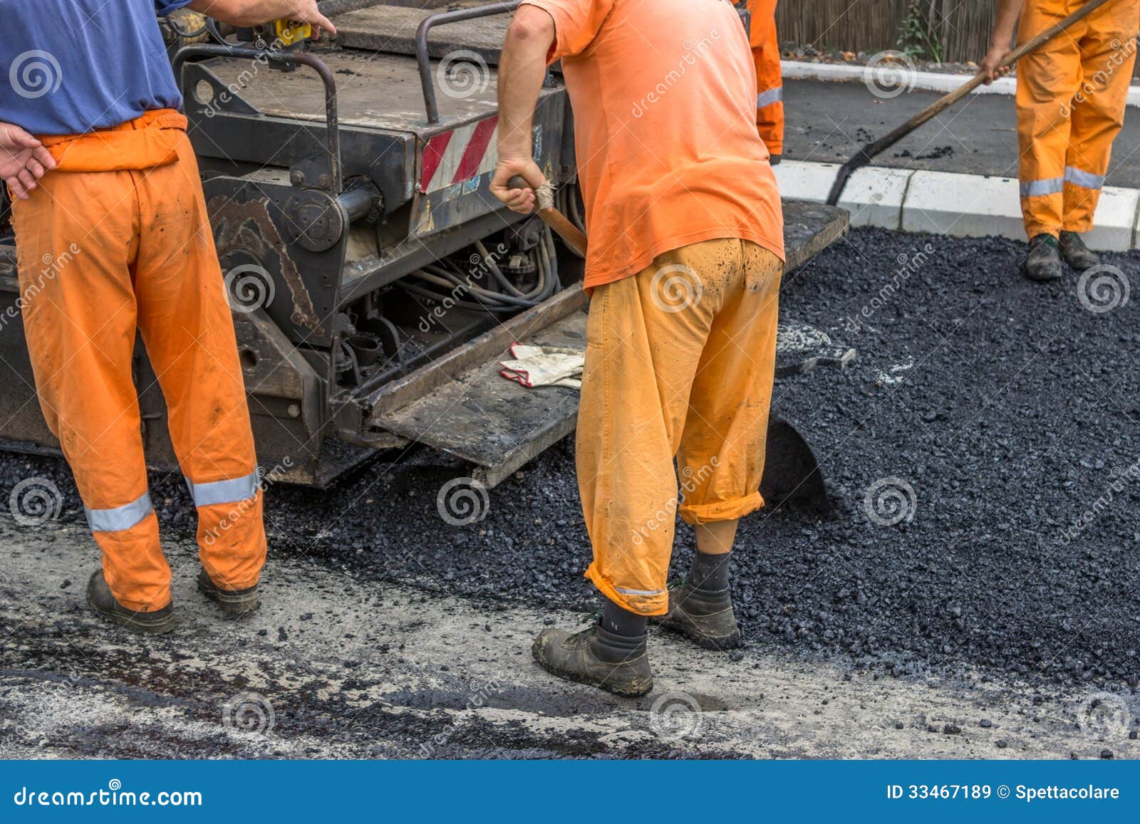 Road construction crew stock image. Image of paving, paver - 33467189