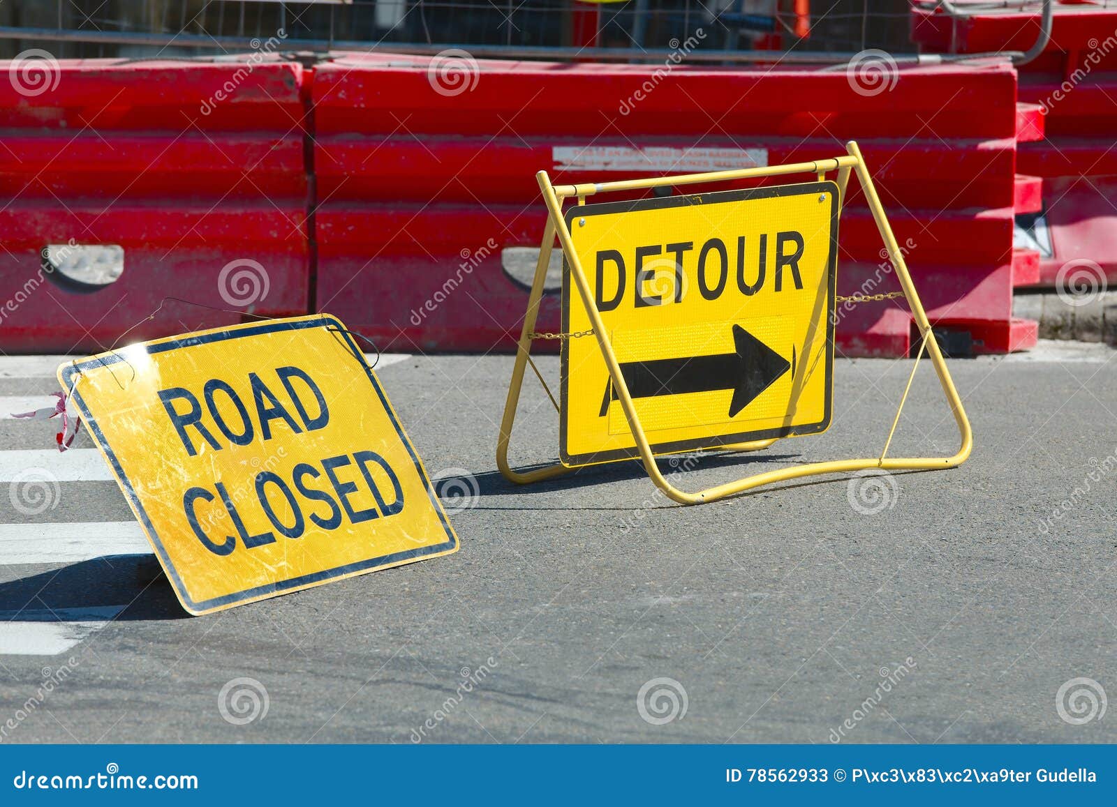 Road Construction detour stock image. Image of industry - 78562933