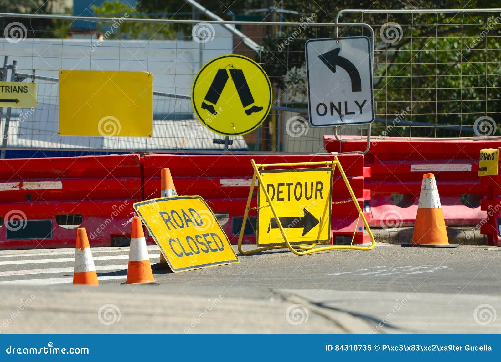 Road Construction detour stock image. Image of lane, build - 84310735