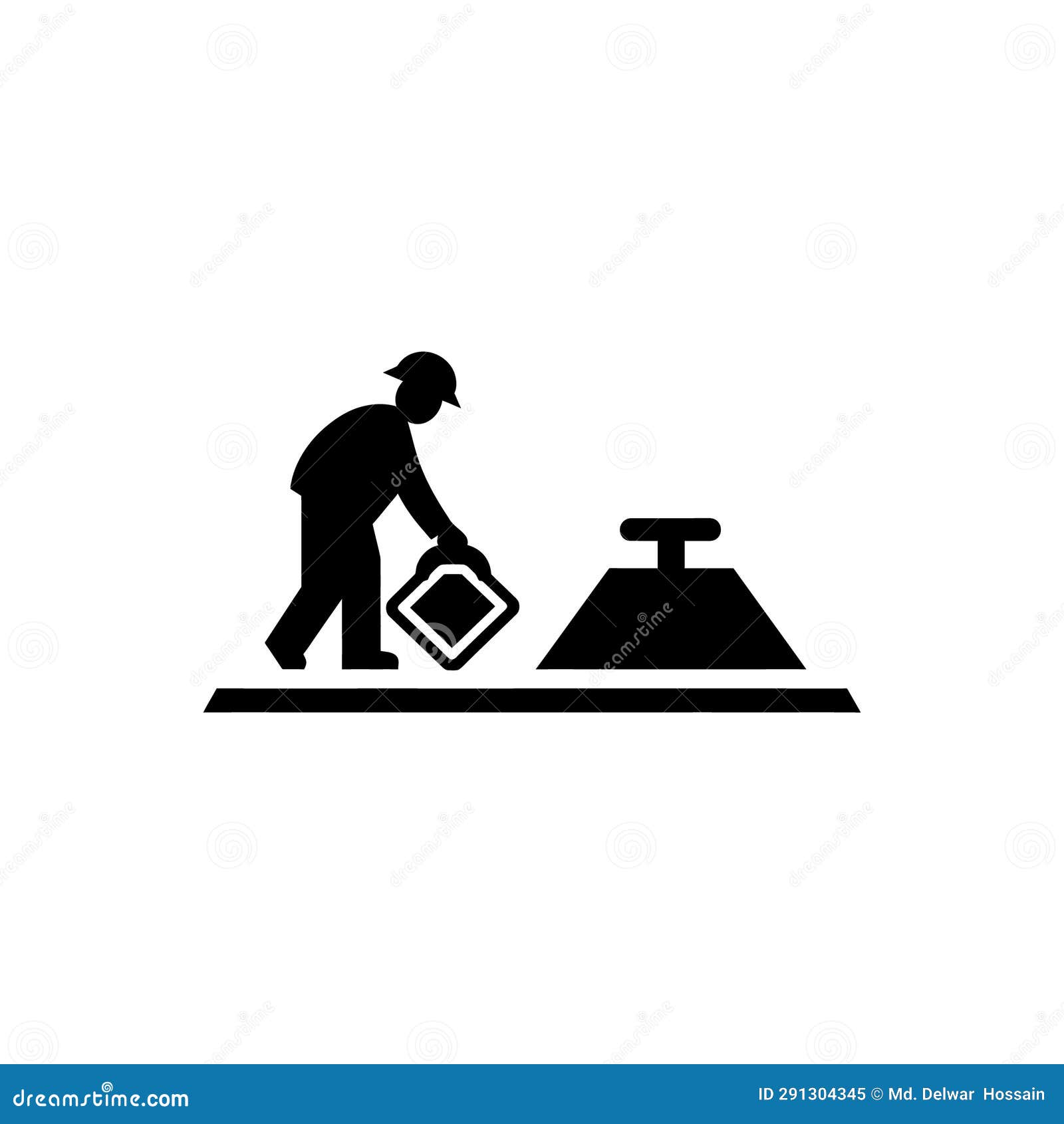 Road construction icon stock illustration. Illustration of roadway ...