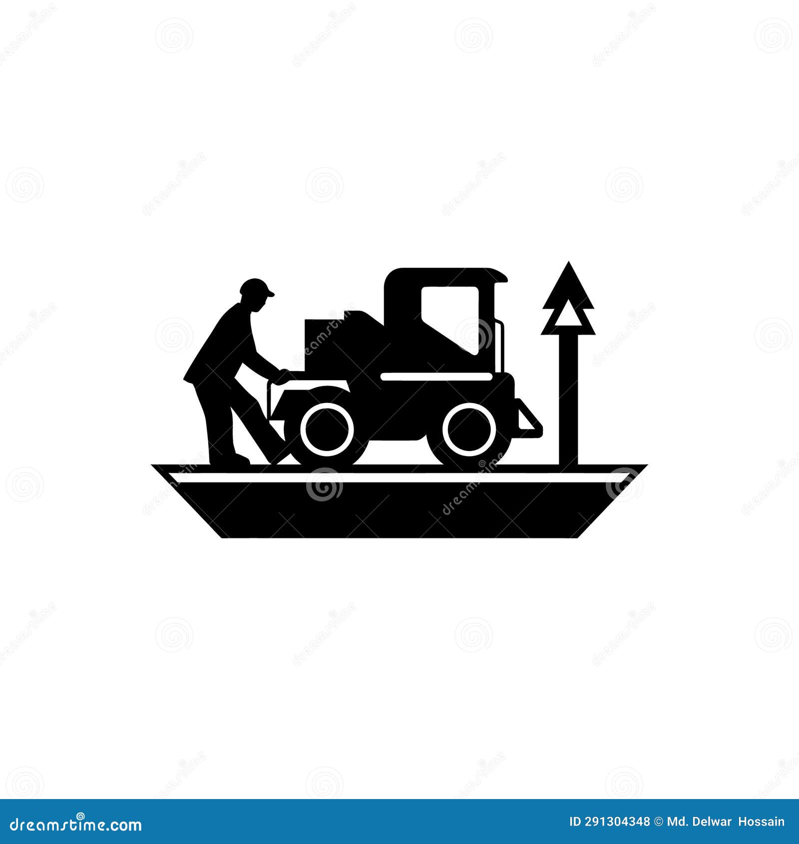 Road construction icon stock illustration. Illustration of construction ...