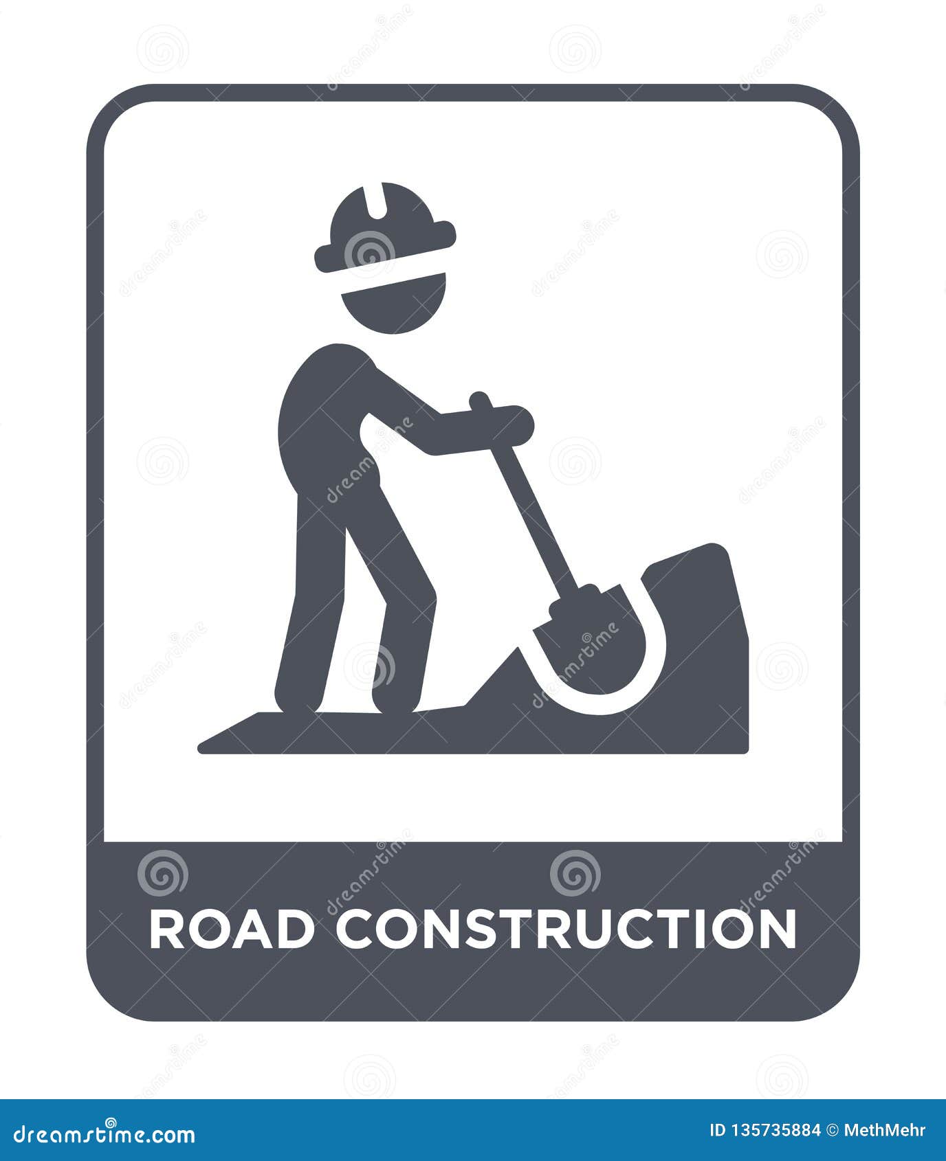 Road Construction Icon in Trendy Design Style. Road Construction Icon ...