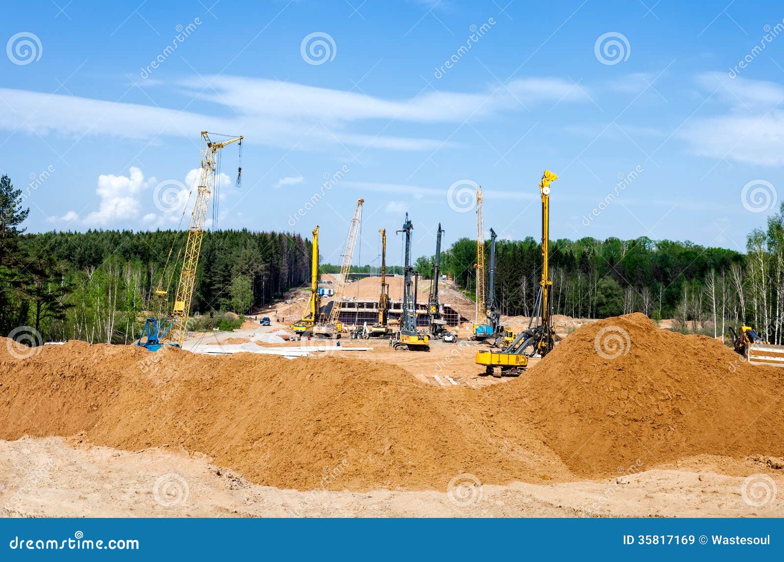 Road construction stock image. Image of road, excavation - 35817169