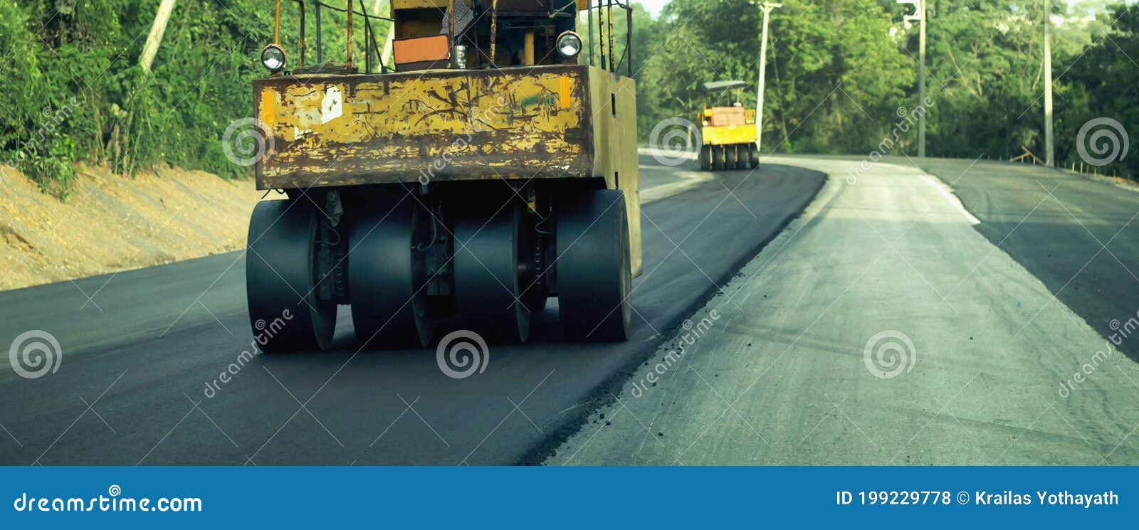 Road Construction Machinery Workers Driving Road Maintenance Vehicles ...
