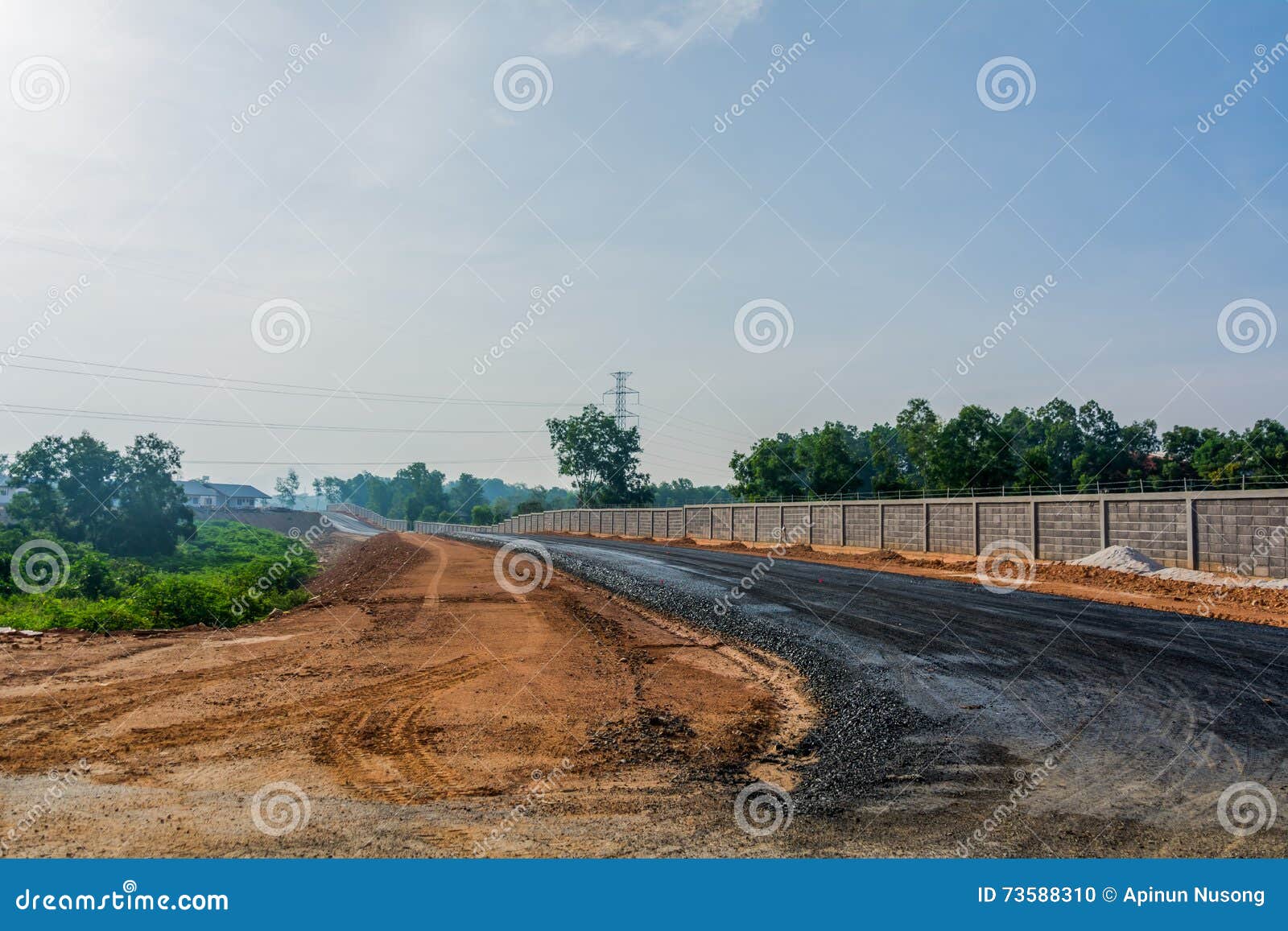 Road construction stock photo. Image of outdoor, metal - 73588310