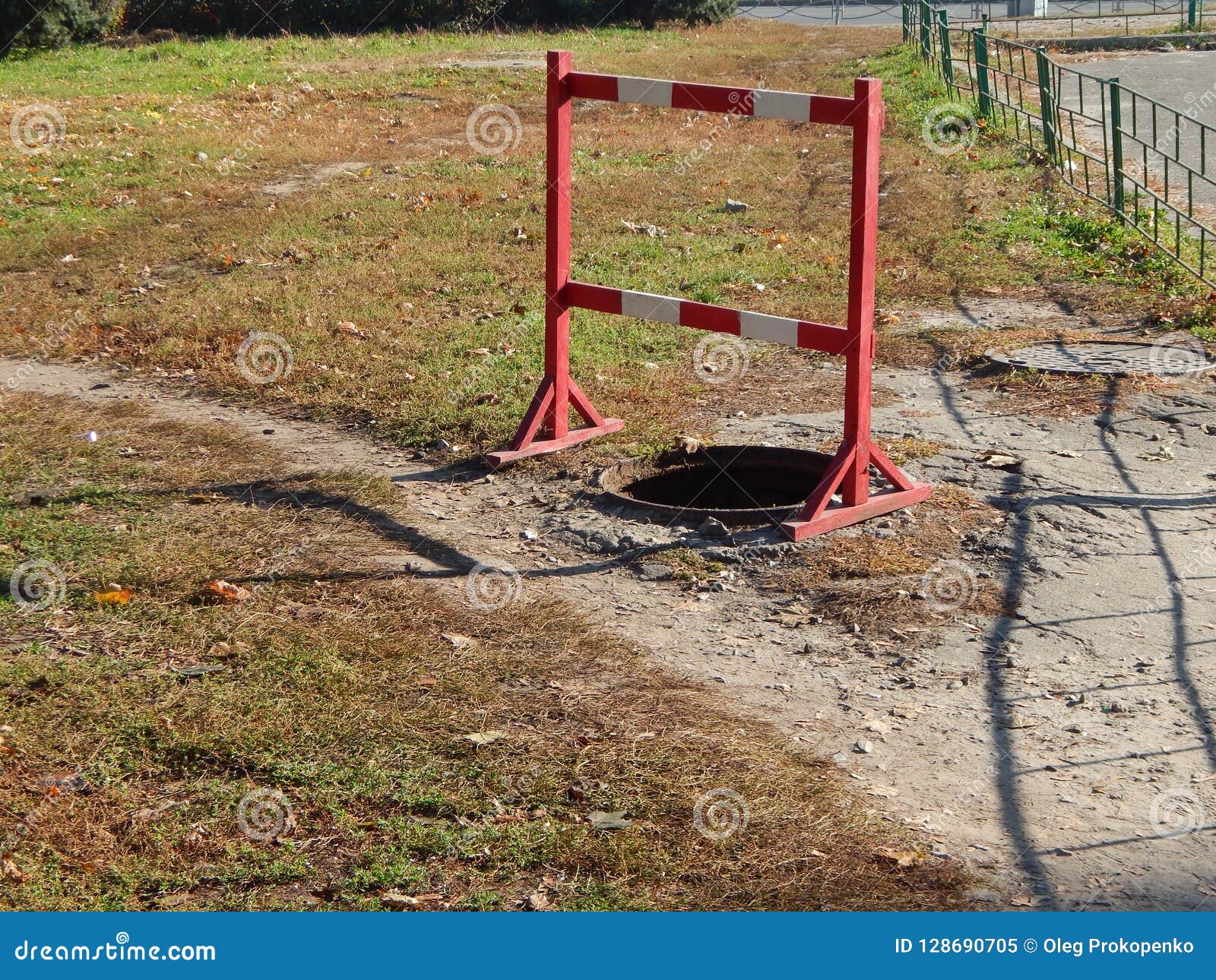Road construction, objects stock image. Image of plastic - 128690705