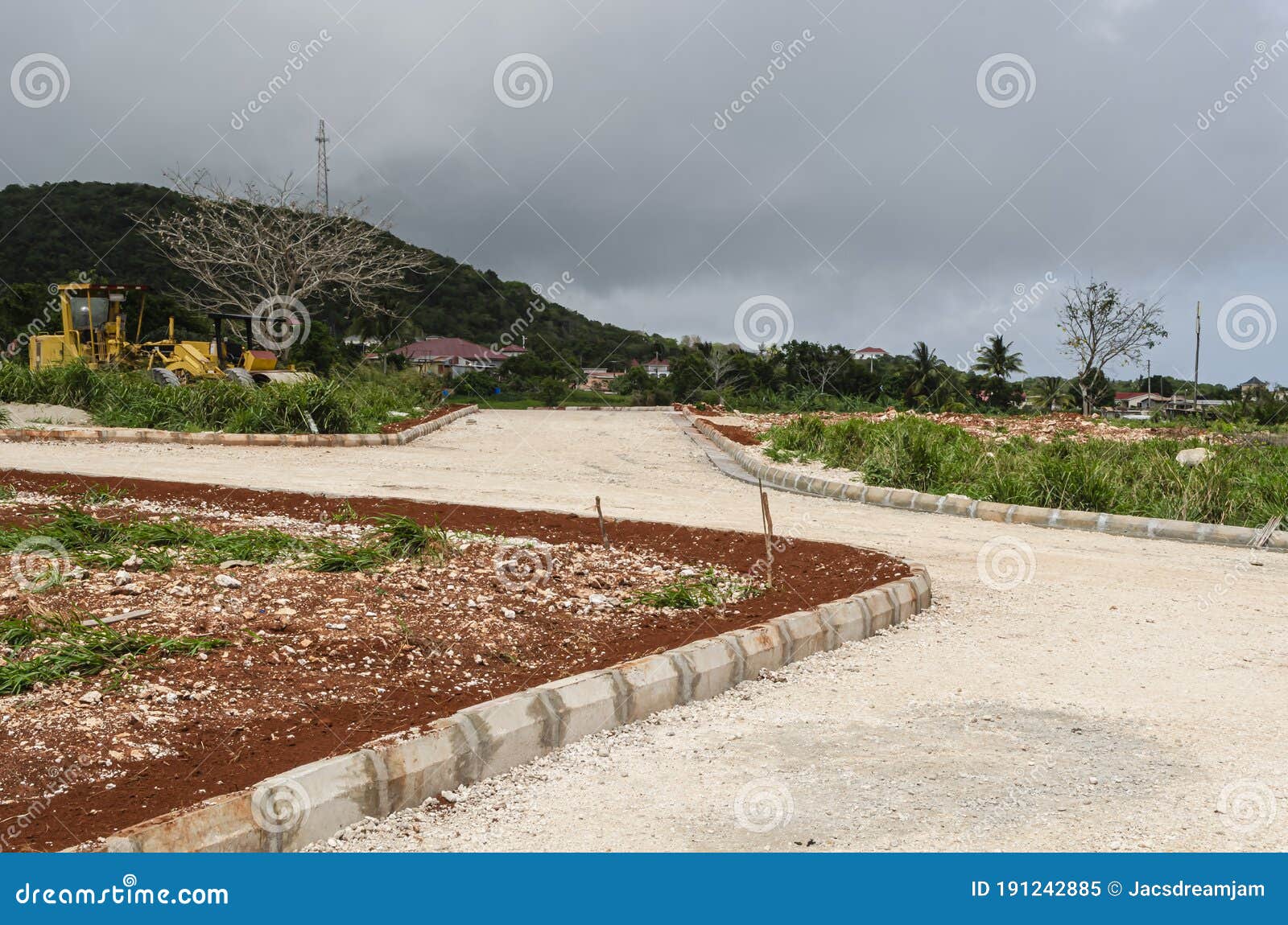 Corners of Road Construction in Progress Stock Image - Image of albizia ...