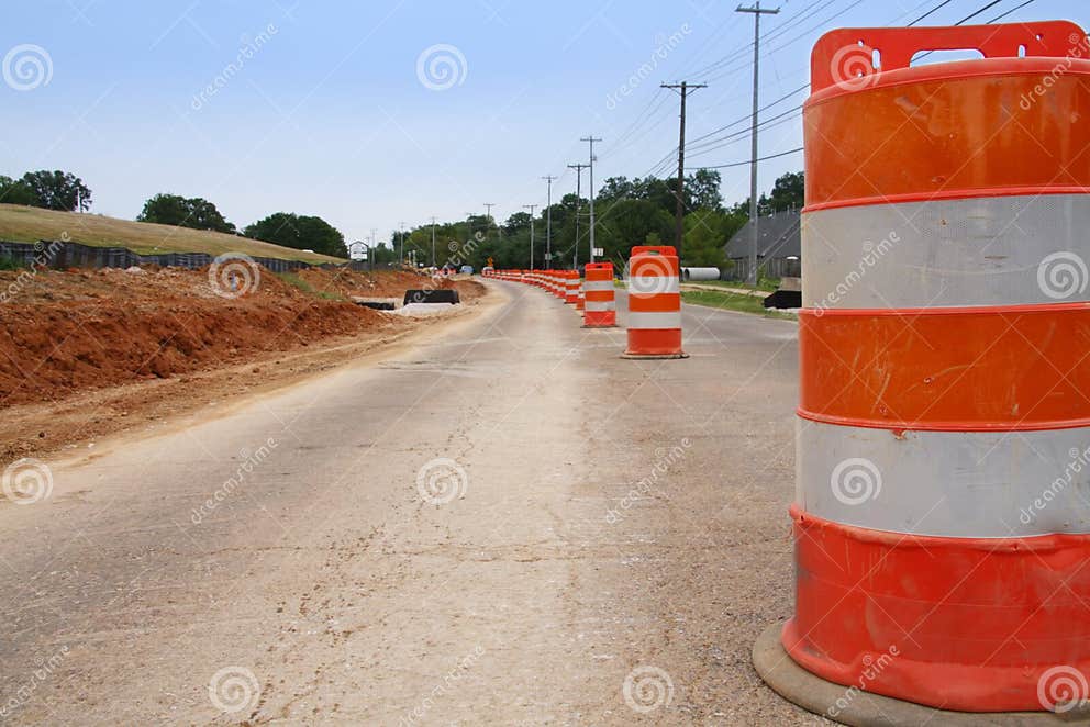 Road Construction Pylon stock image. Image of roadblock - 6226065