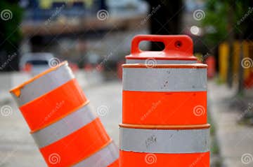 Road Construction Pylons stock image. Image of cones - 25703755