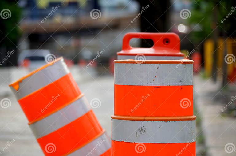Road Construction Pylons stock image. Image of cones - 25703755