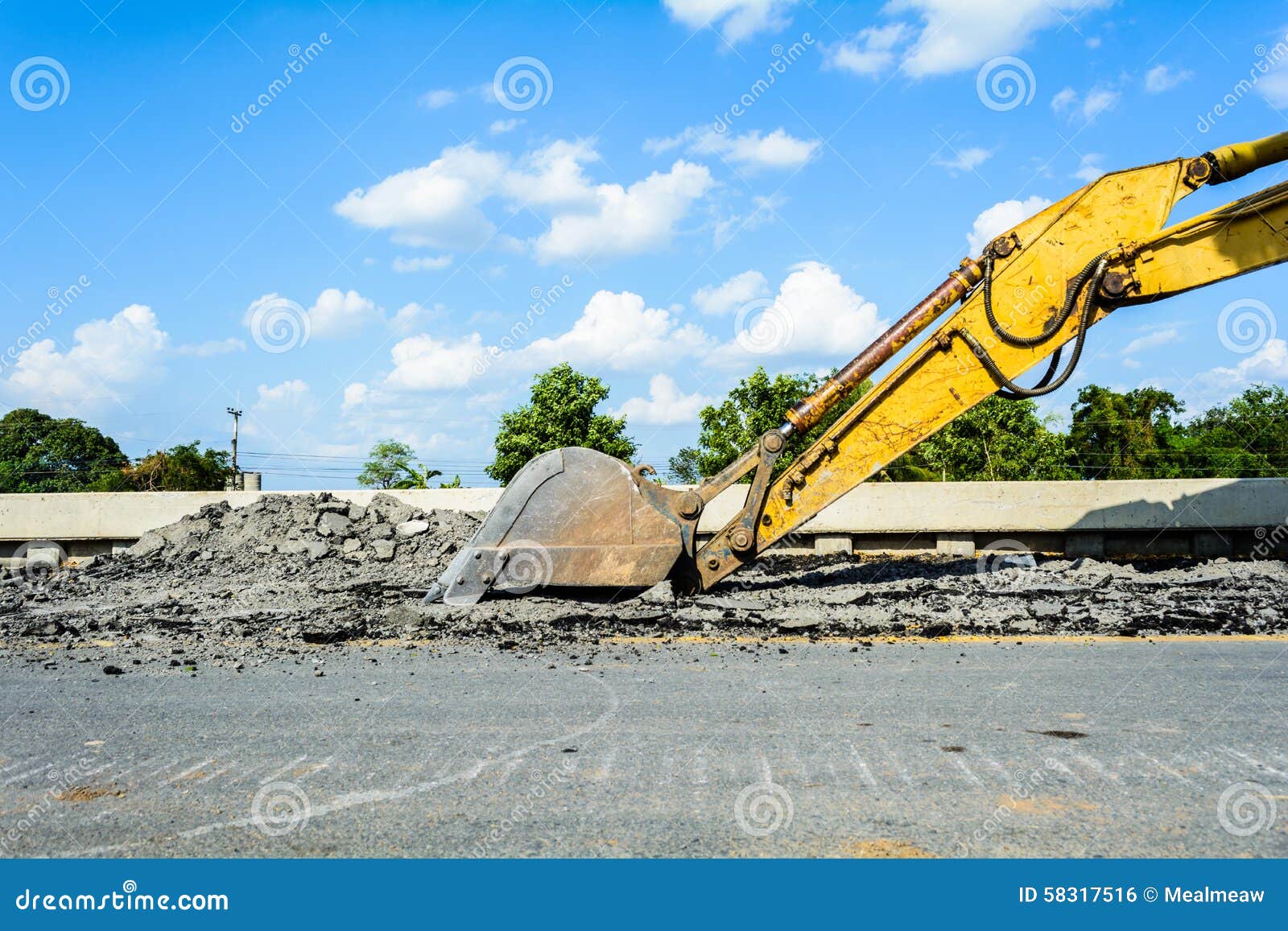Road Construction, Repair the Road Stock Photo - Image of building ...